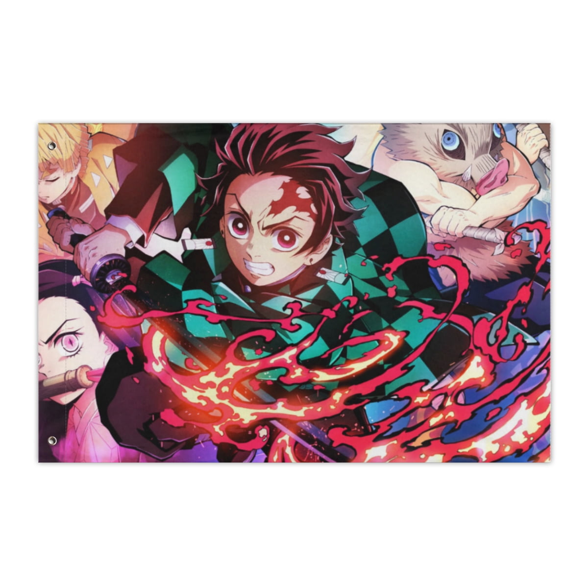 Demon Slayer Anime 2×3 ft Face Flag - Vivid Color and Fade proof ...