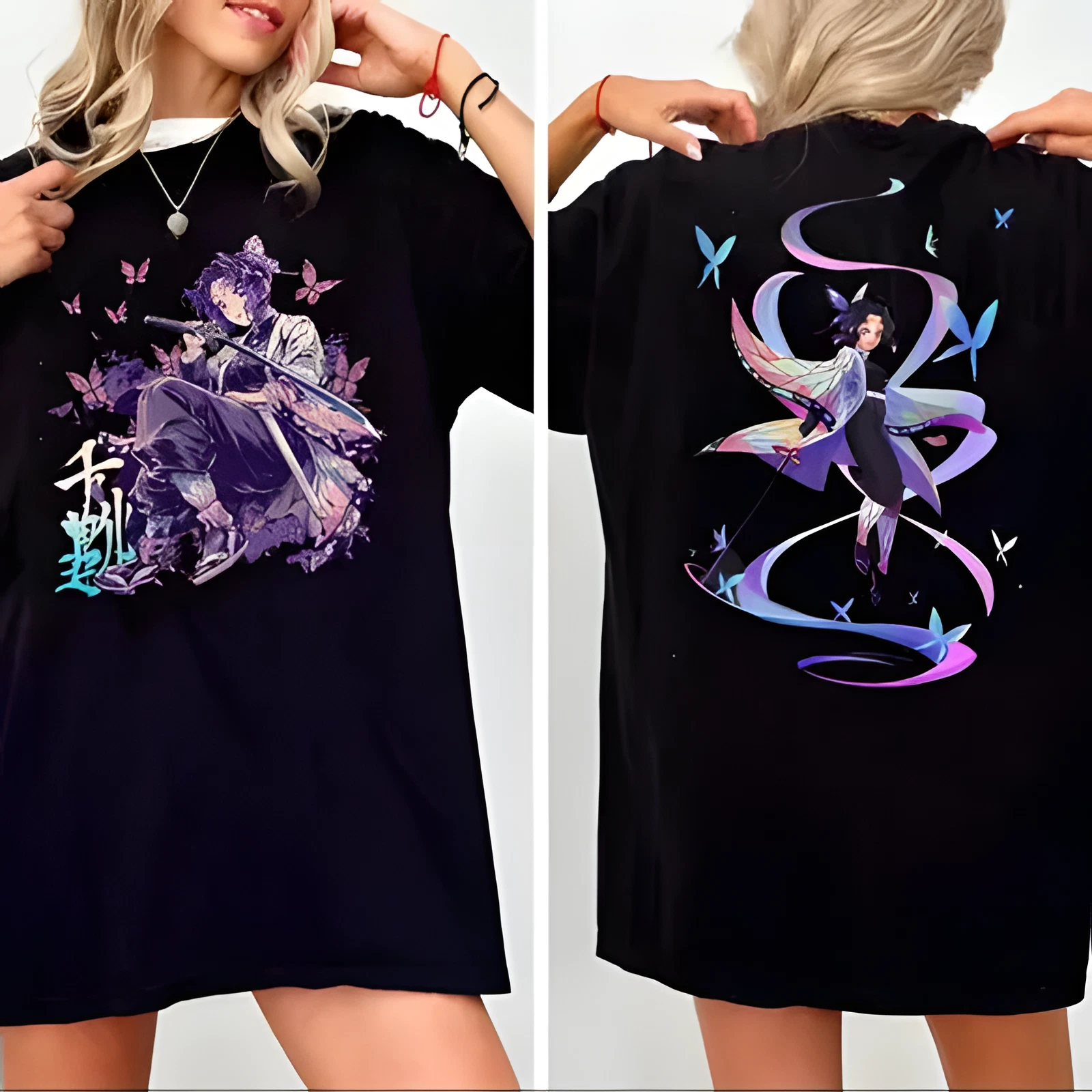 Demon Slayer Anime Kochou Shinobu 2side TShirt–Kimet.su no Yaiba Movie ...