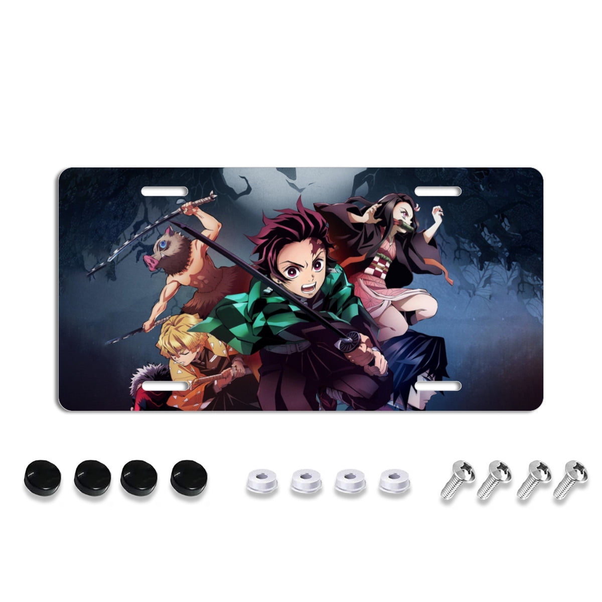 Demon Slayer Anime License Plate Cover Personalized Car License Plate ...