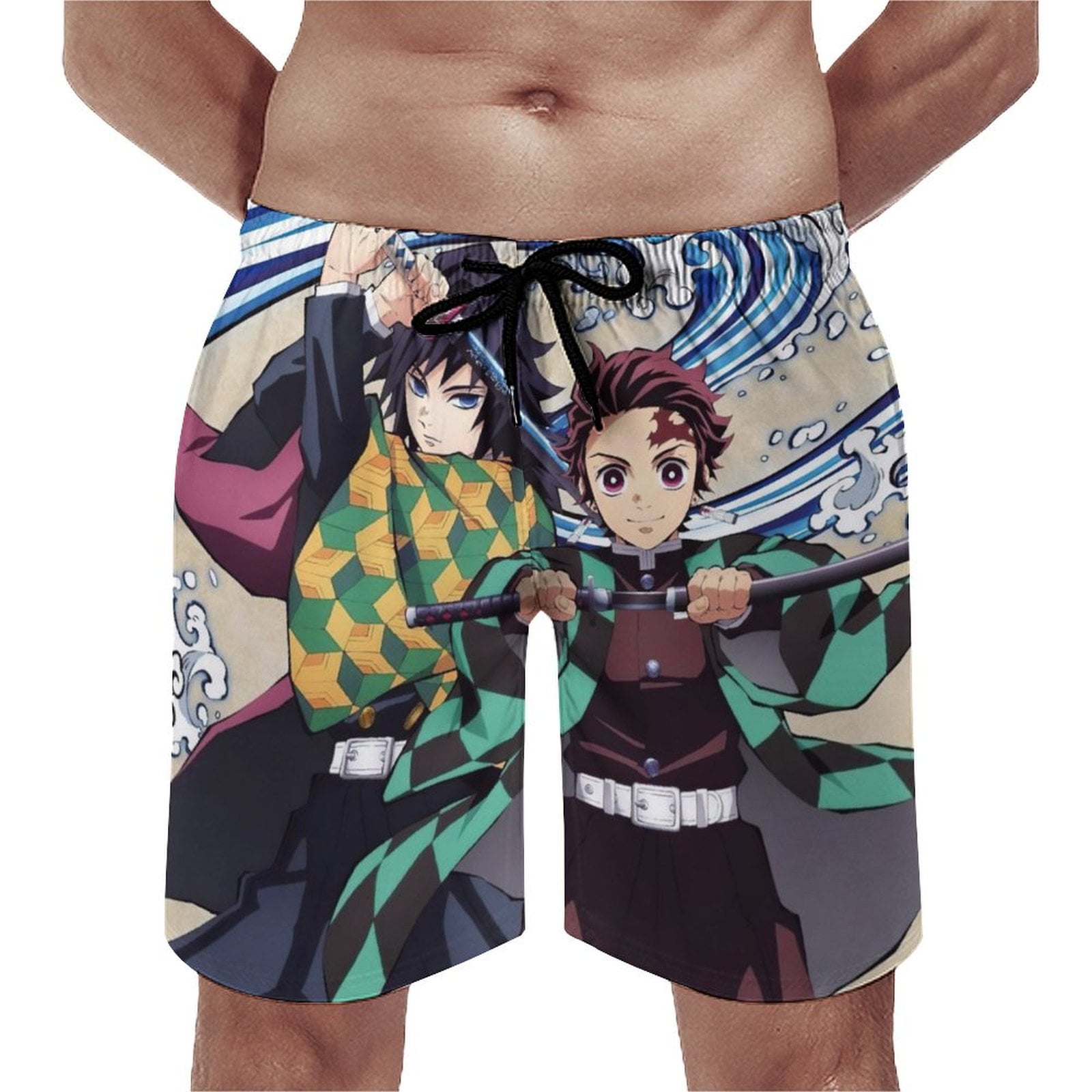 Demon Slayer Anime Men's Swim Trunks Quick Dry Beach Board Shorts ...
