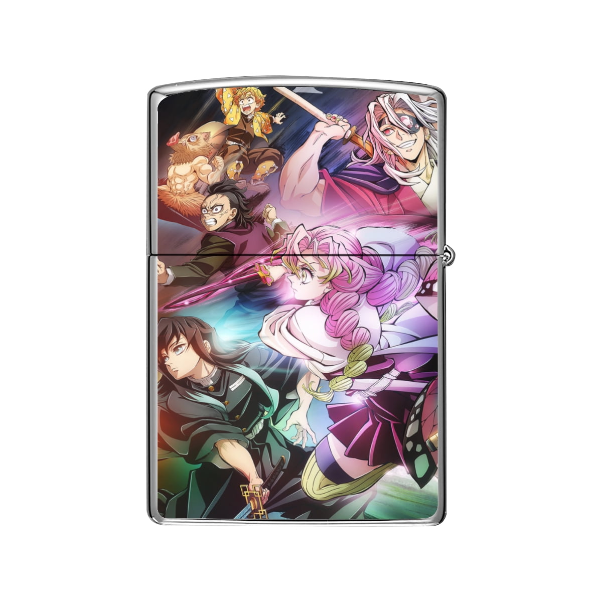 Demon Slayer Anime Metal Lighter Box Cover Reusable Lighter Case ...