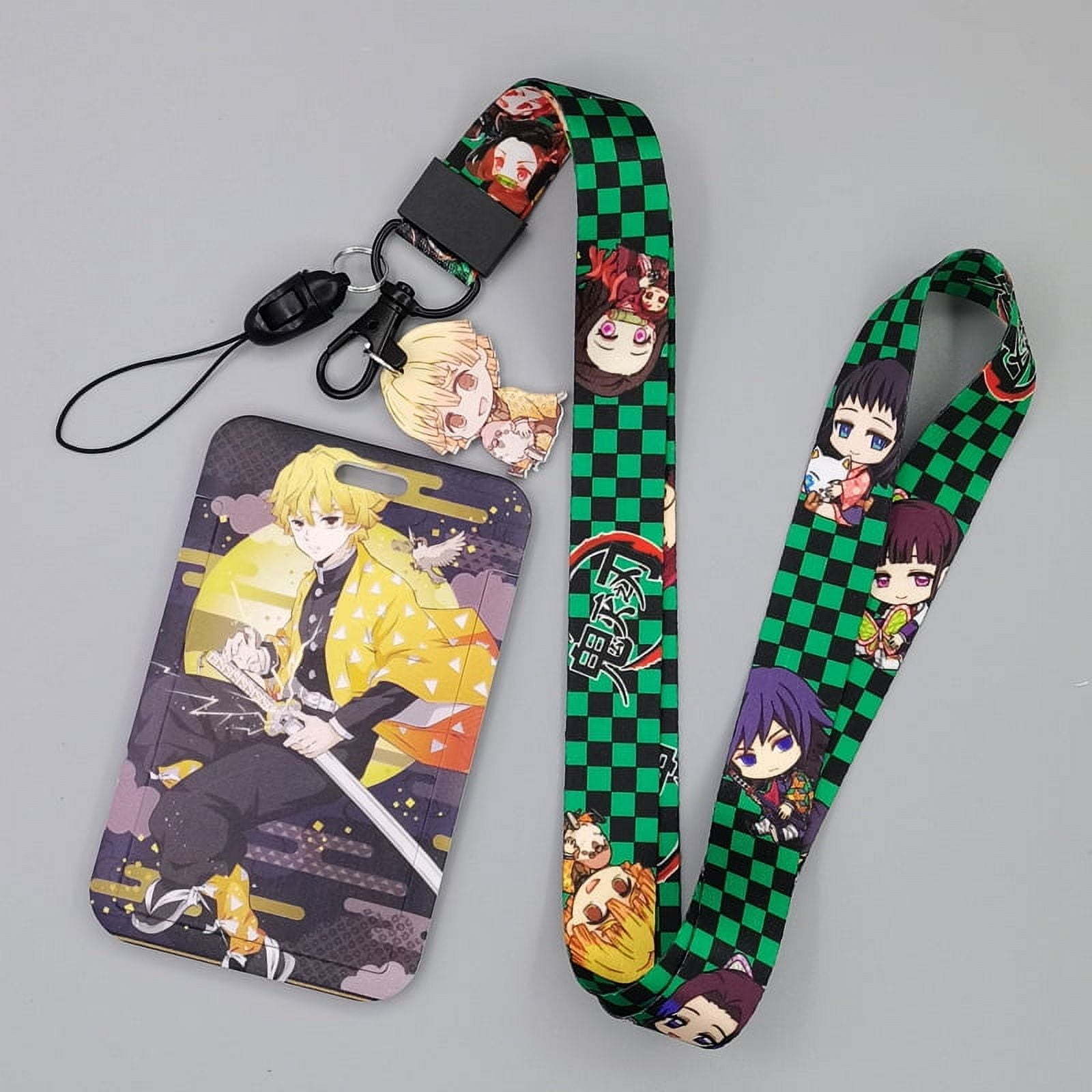 Demon Slayer Anime Style Bus Passcard Wallet with Lanyard for School ...