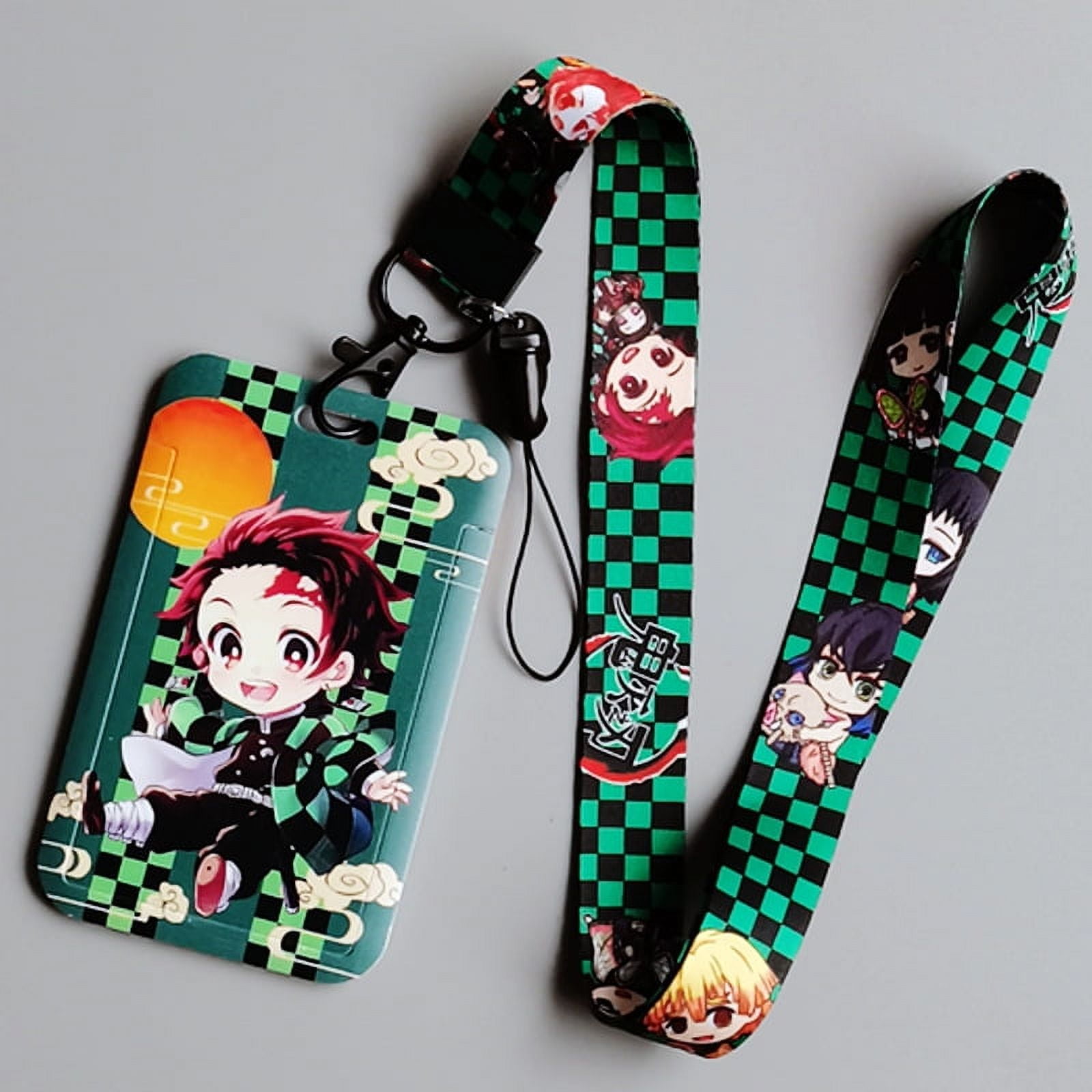 Demon Slayer Anime Style Bus Passcard Wallet with Lanyard for School ...