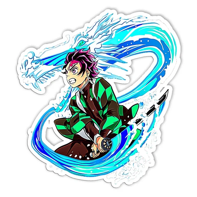 Demon Slayer Anime Tanjiro Kamado Kimetsu No Yaiba Sticker Phone Decal ...