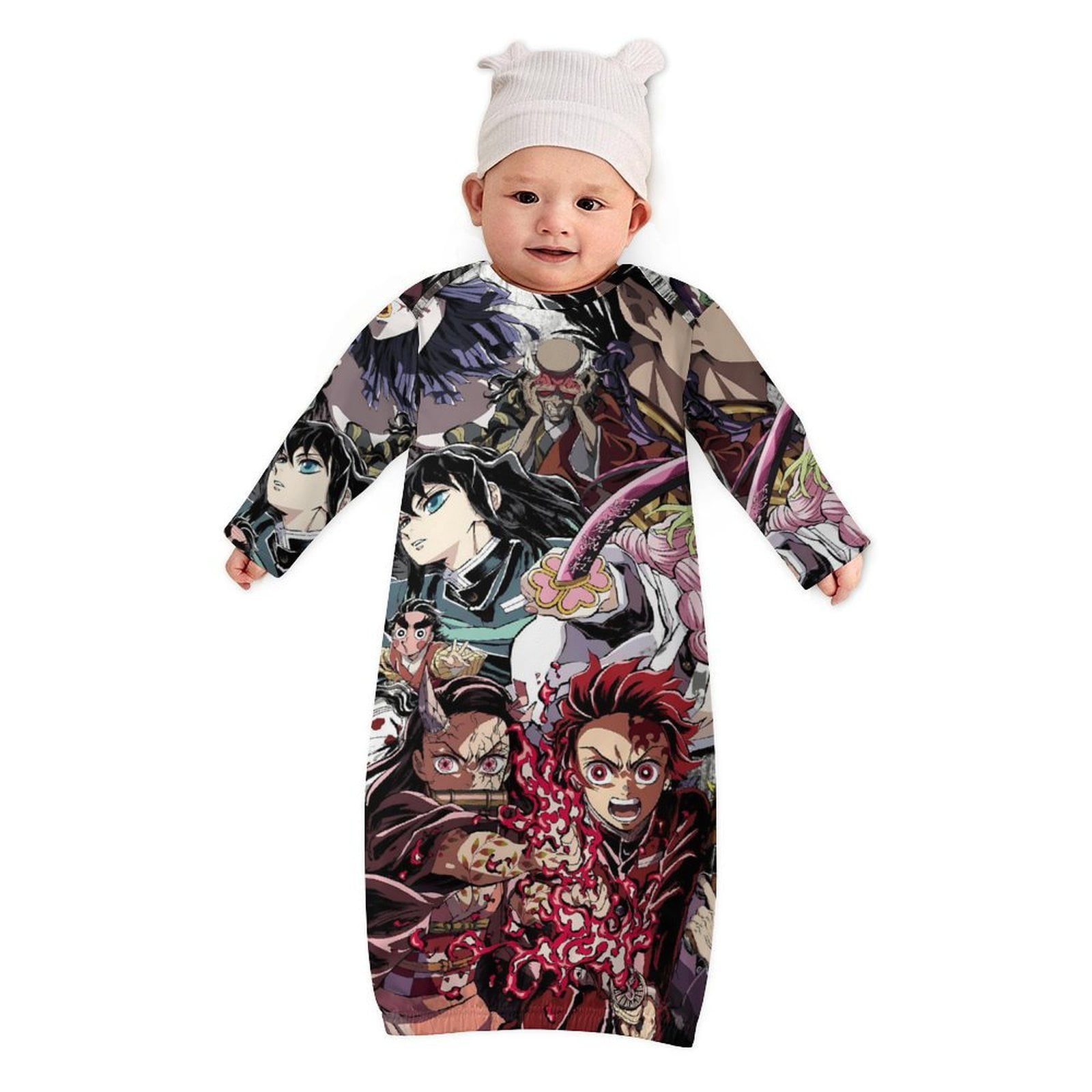 Demon Slayer Baby Boy And Girls Sleeper Gown Newborn to Infant ...
