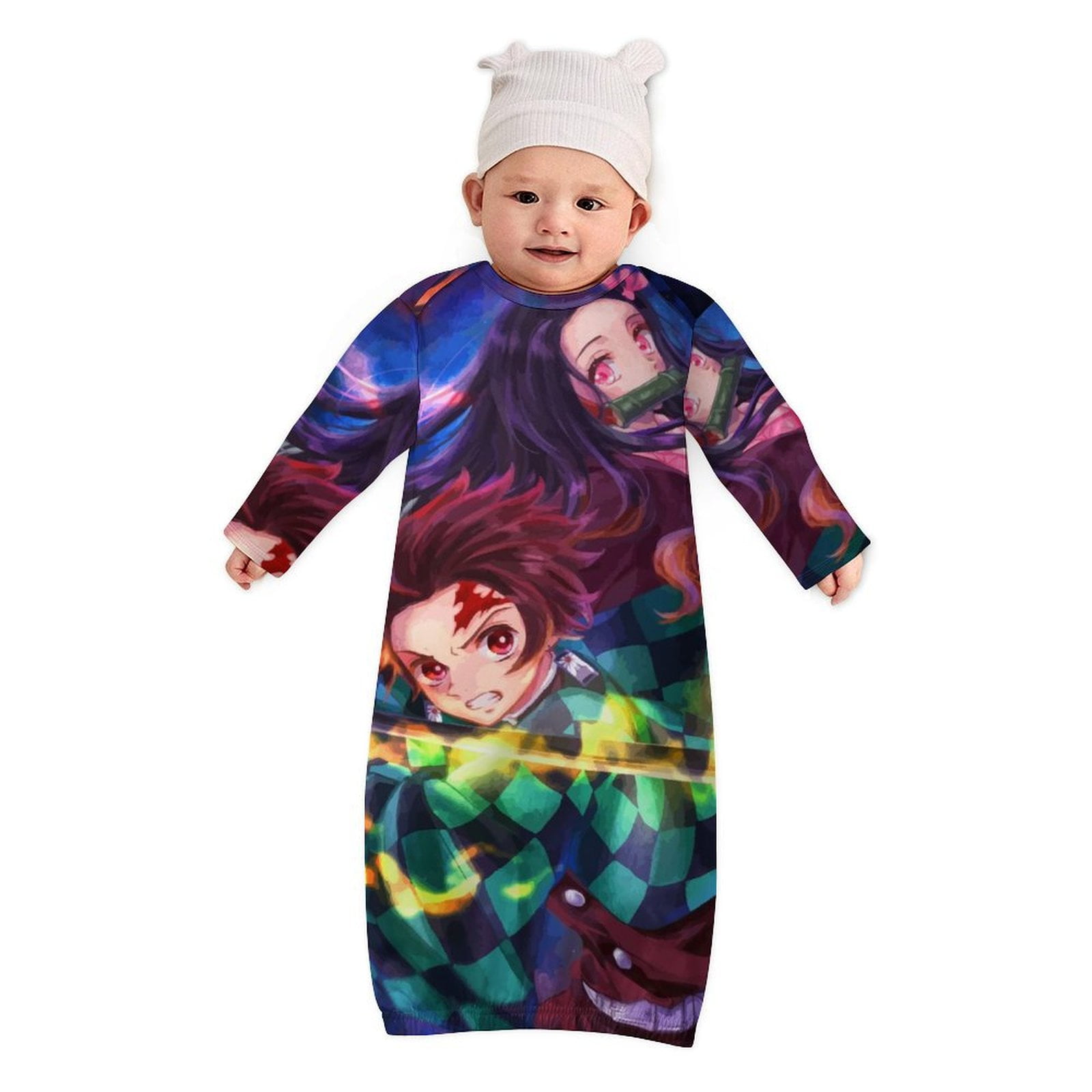 Demon Slayer Baby Boy And Girls Sleeper Gown Newborn to Infant ...