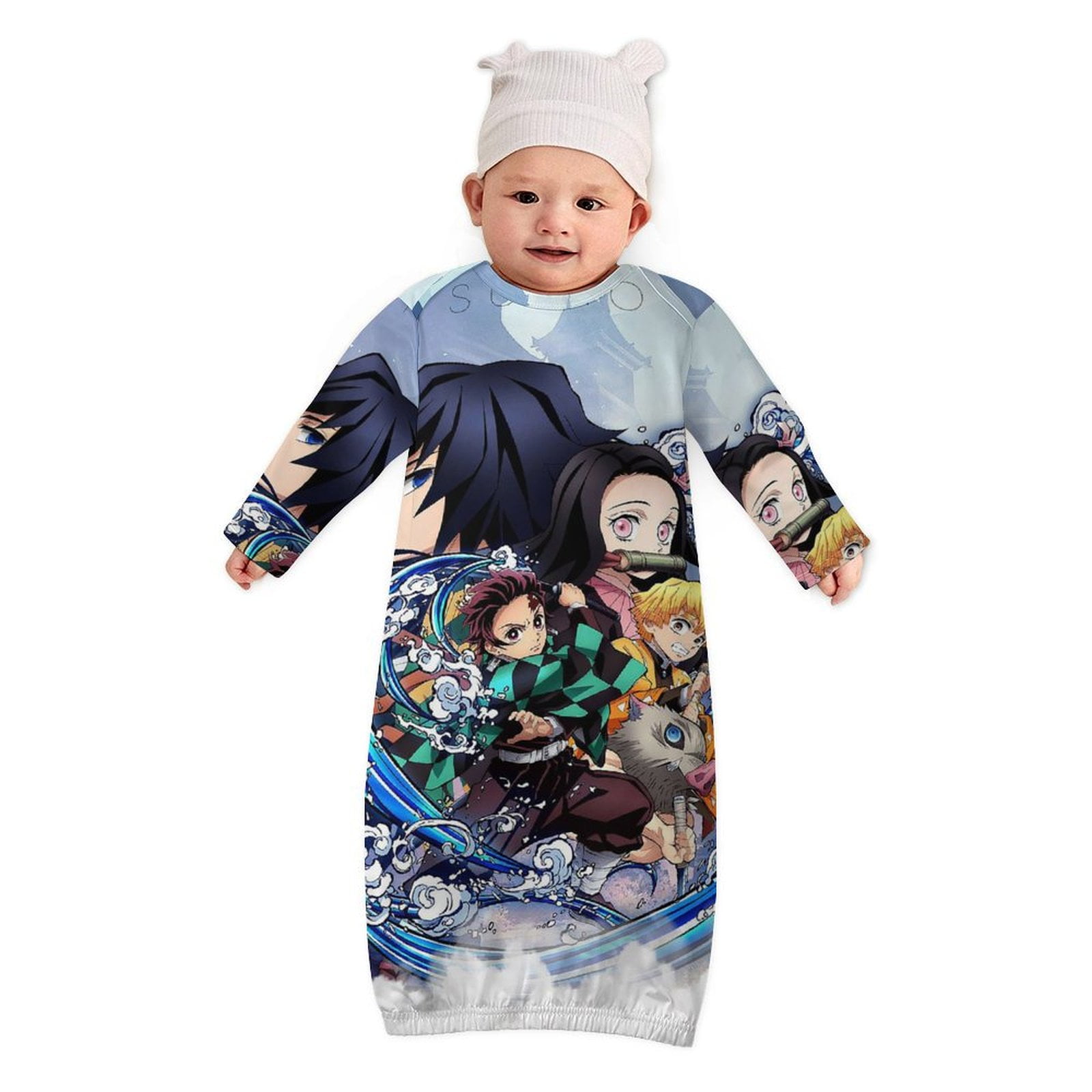 Demon Slayer Baby Boy And Girls Sleeper Gown Newborn to Infant ...