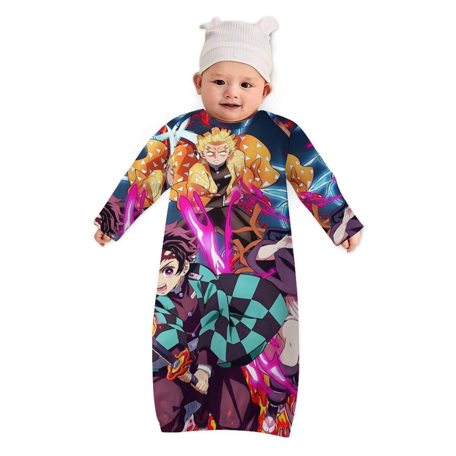 Demon Slayer Baby Boy And Girls Sleeper Gown Newborn to Infant ...