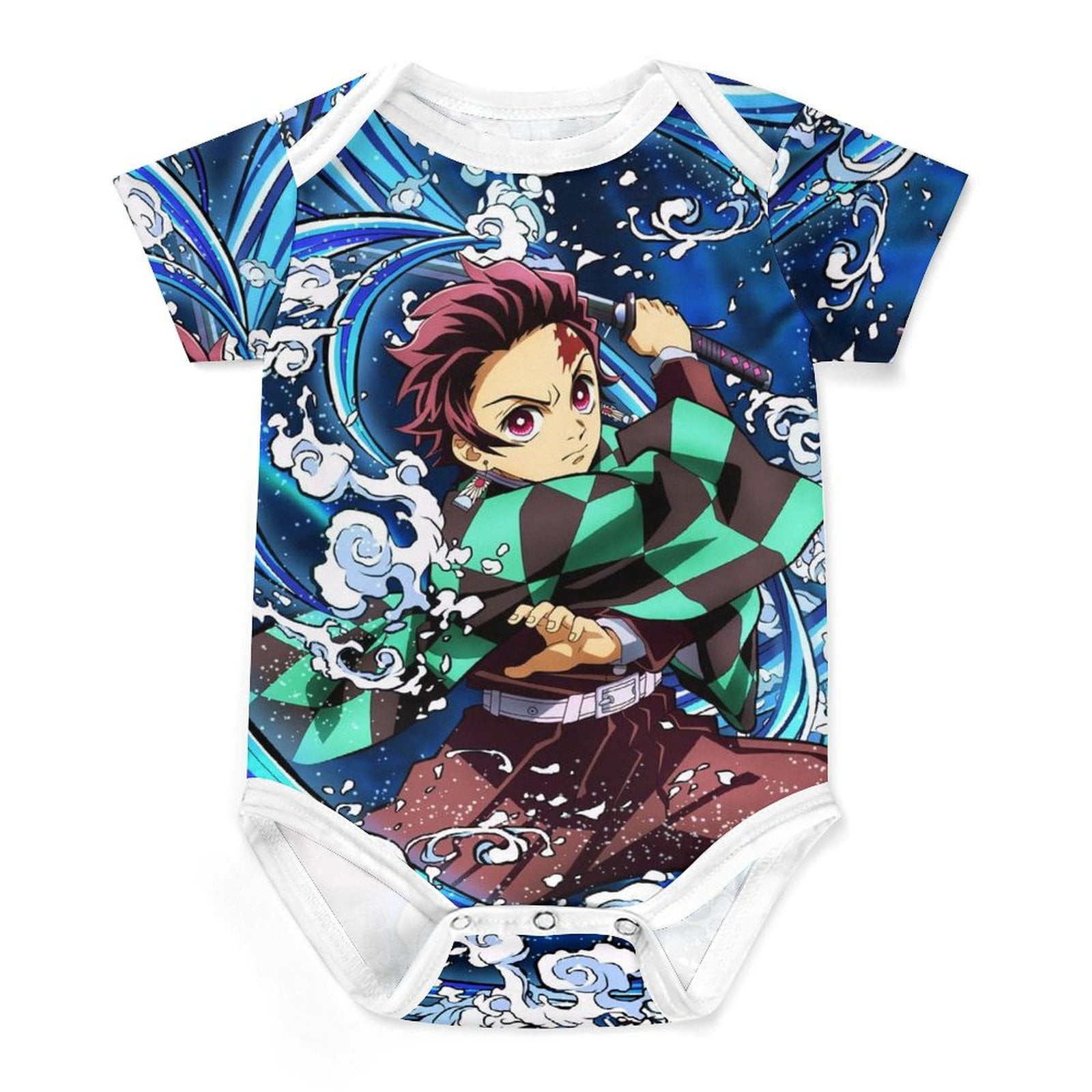 Demon Slayer Baby Boy Girl Short Sleeve Rompers Bodysuit One Piece ...
