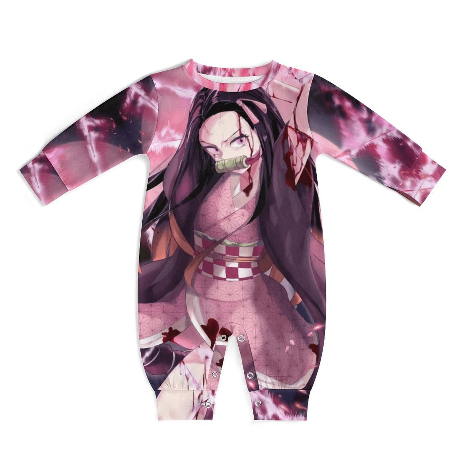 Demon Slayer Baby Onesie Romper Footless Infant Long Sleeve Jumpsuit ...