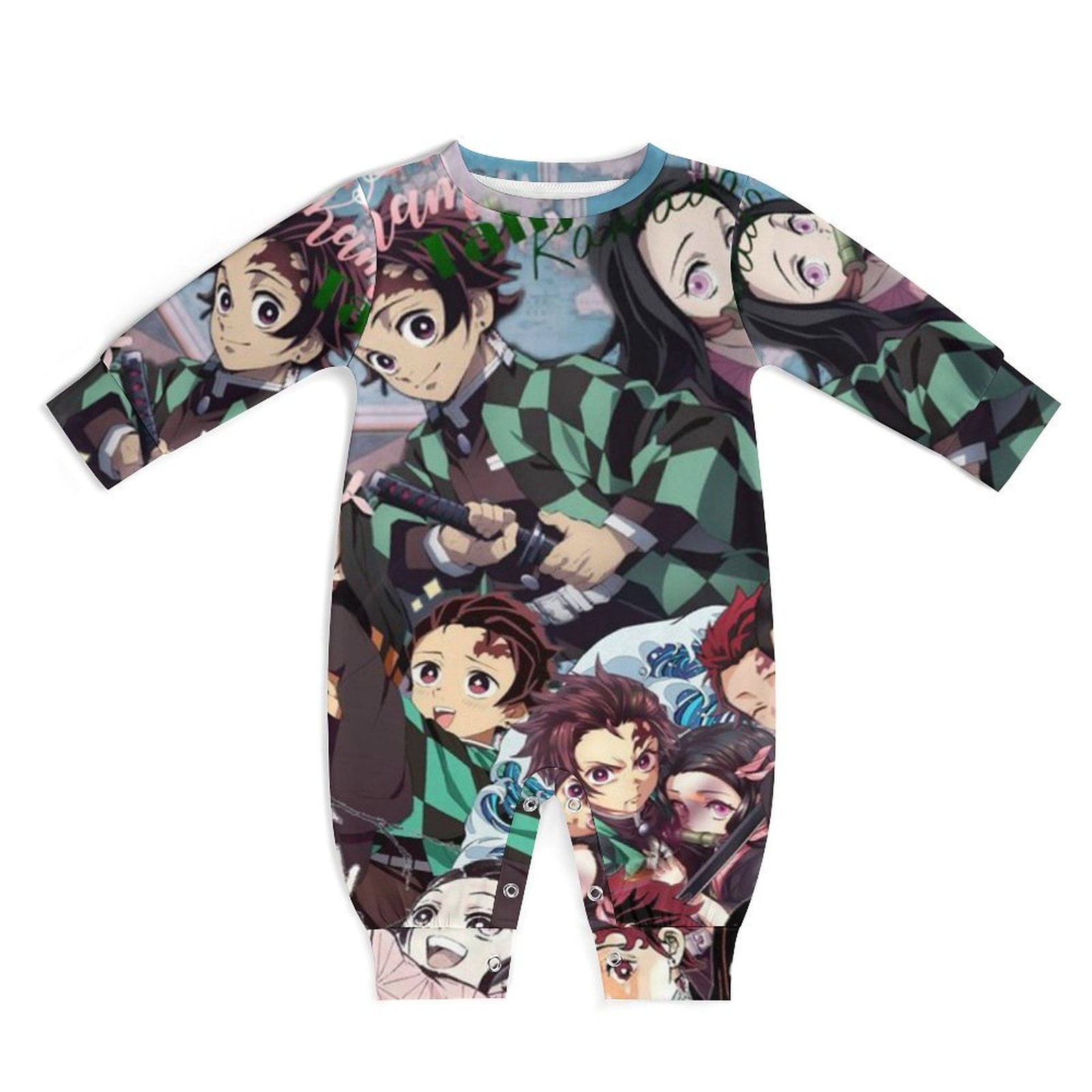 Demon Slayer Baby Rompers One-Piece Kid's Long Sleeve Jumpsuit ...