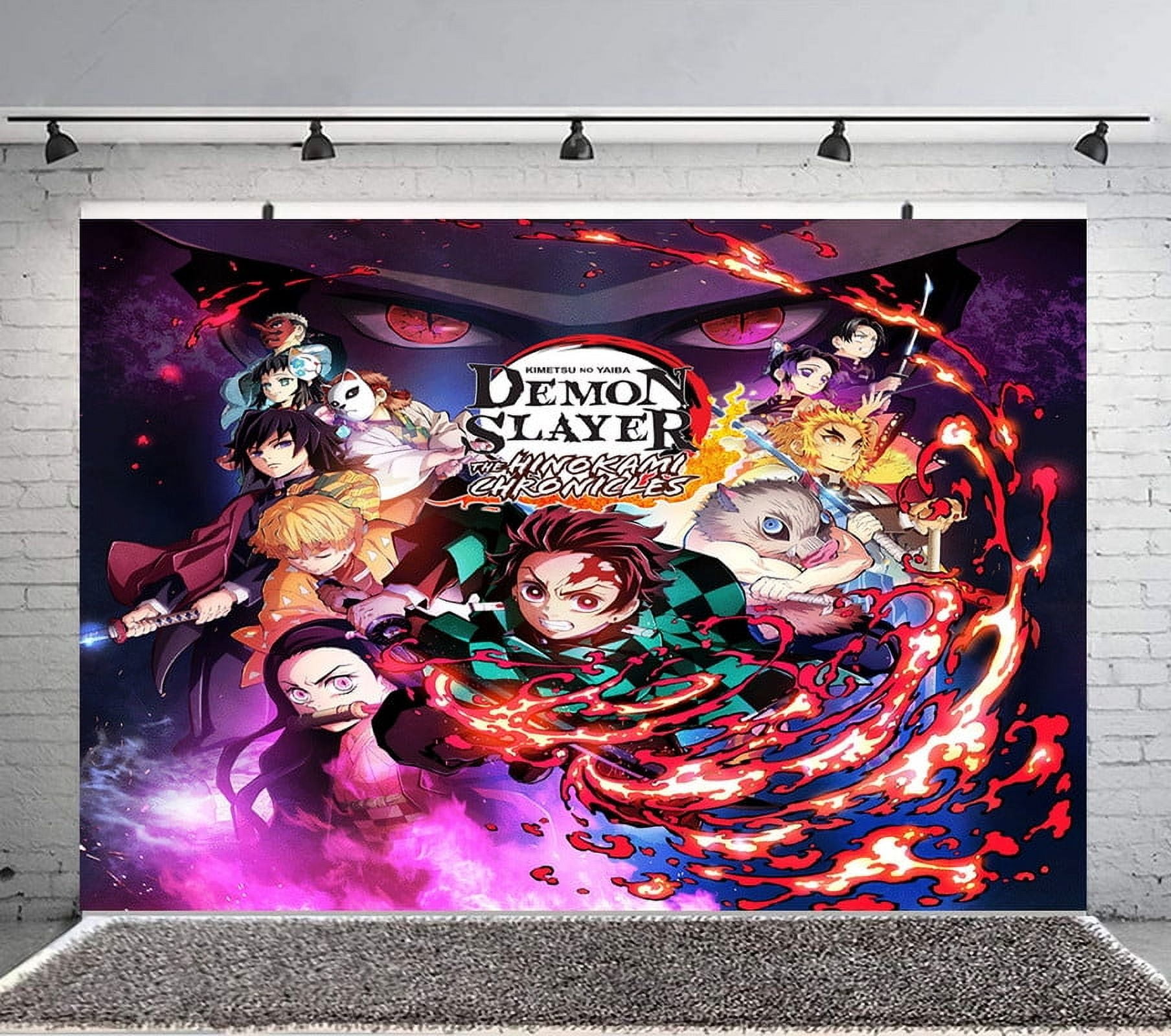 Demon Slayer Backdrop Banner Party Supplies Poster Movie Theme ...
