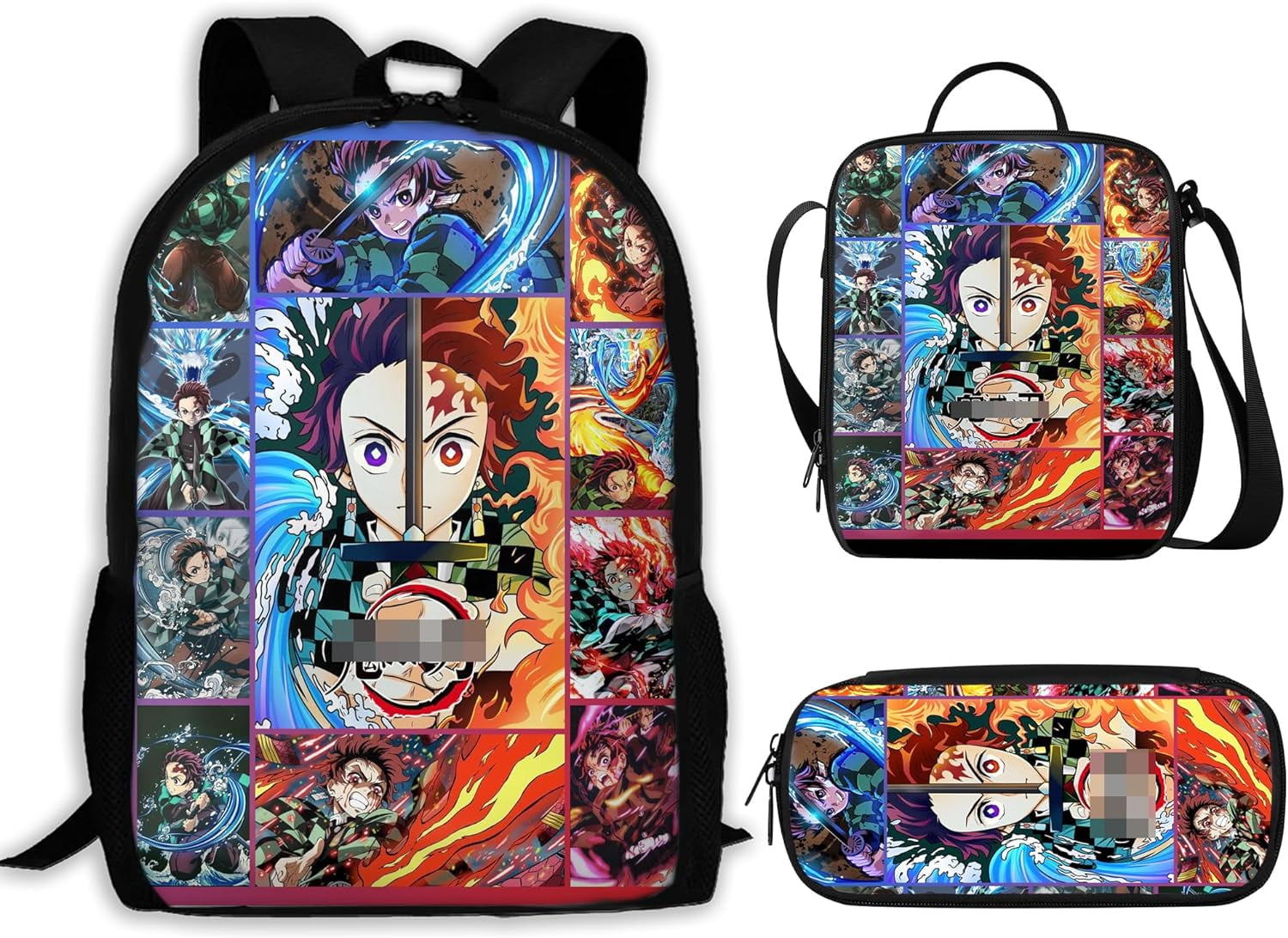 Demon Slayer Backpack 3 PCS Backpack Set H5NL - Walmart.com