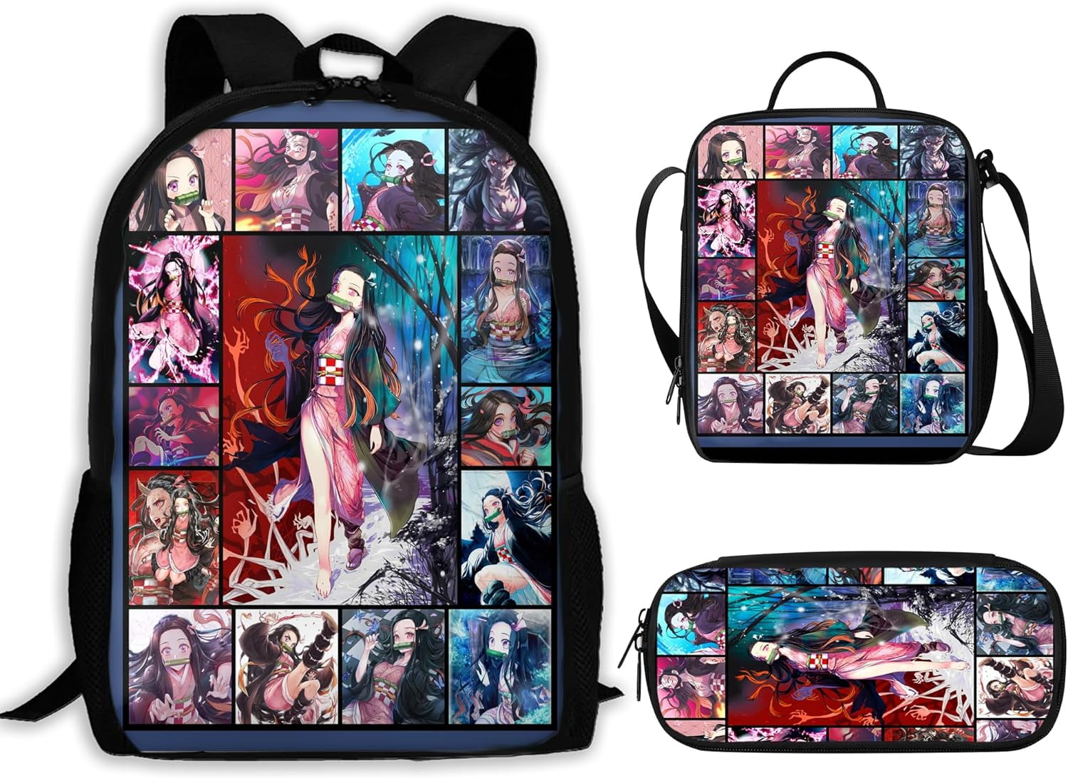 Demon Slayer Backpack 3 PCS Backpack Set QJ1P - Walmart.com