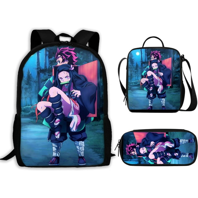 Demon Slayer Backpack 3PCS Backpack Set RSPN - Walmart.com