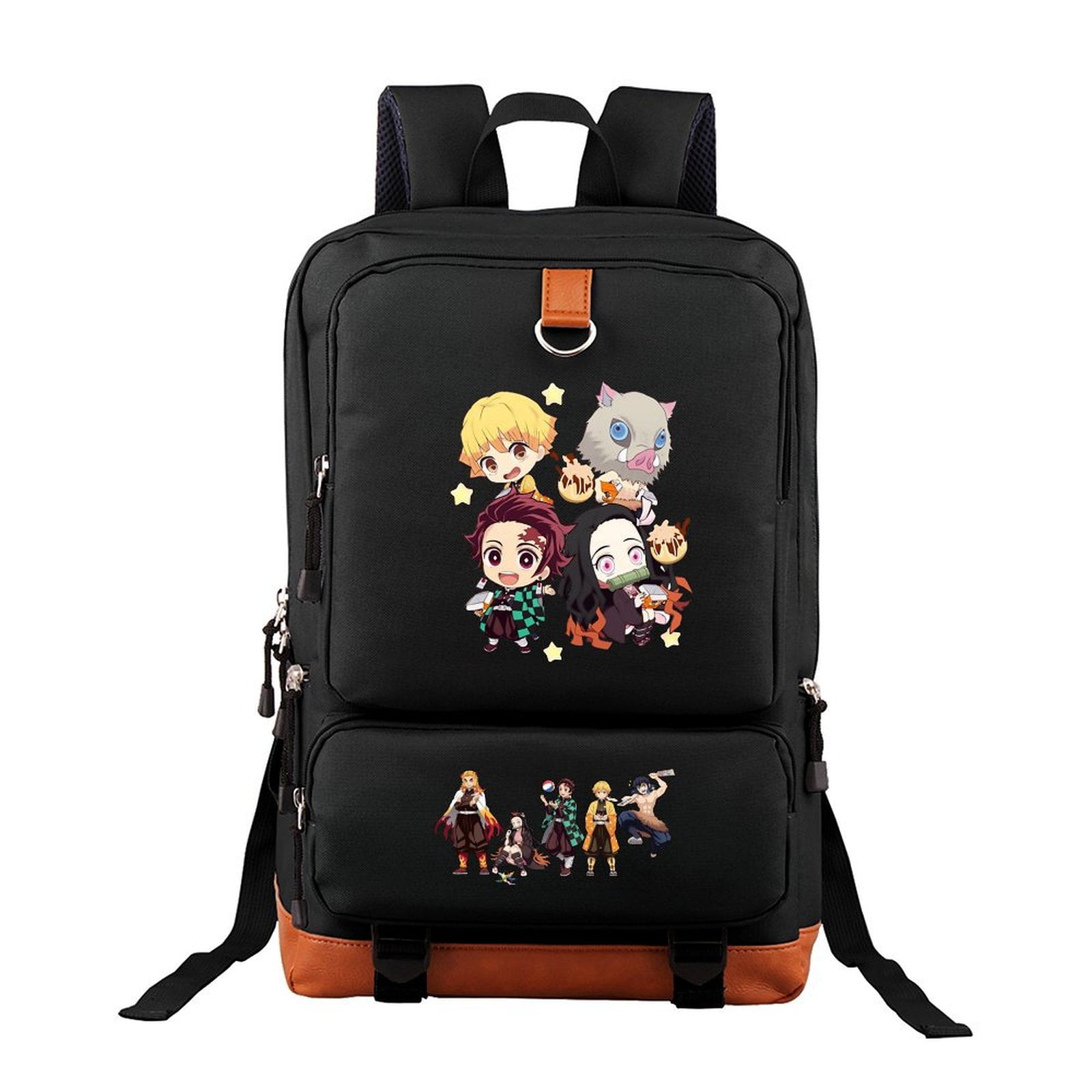 Demon Slayer Backpack Cartoon Pattern Shoulder Backpacks Comic Book-Bag ...