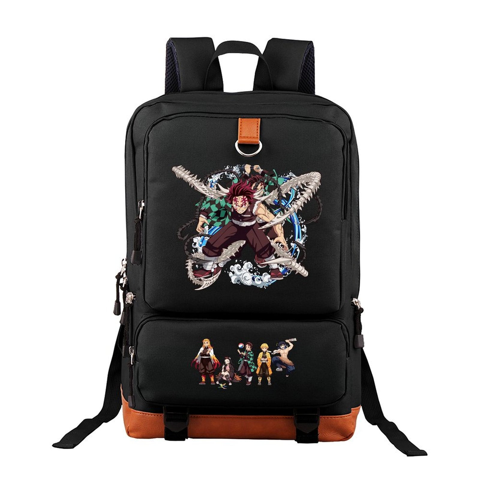 Demon Slayer Backpack Cartoon Pattern Shoulder Backpacks Comic Book-Bag ...