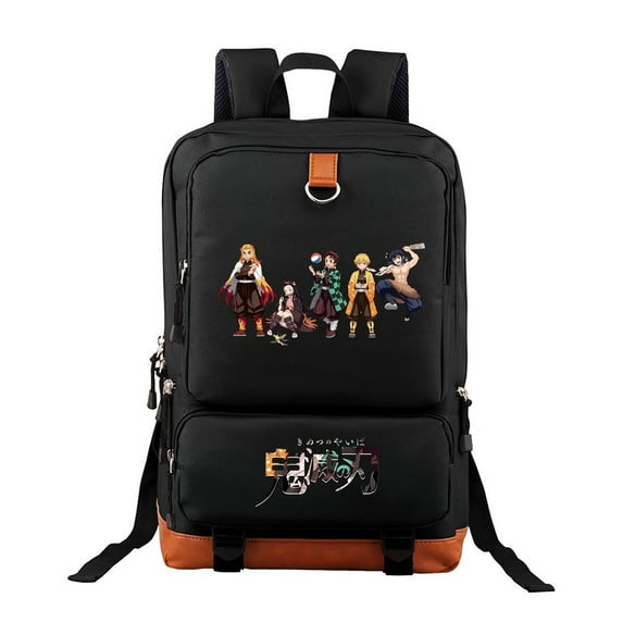 Demon Slayer Backpack Cartoon Pattern Shoulder Backpacks Comic Book-Bag ...