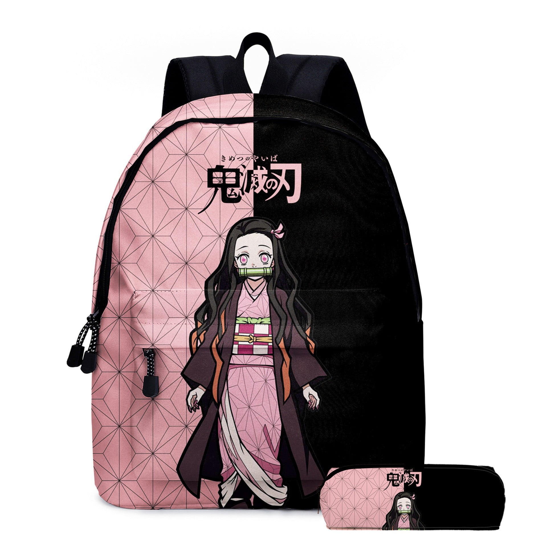 Demon Slayer Backpack Set,Lightweight Durable Polyester Backpacks with ...