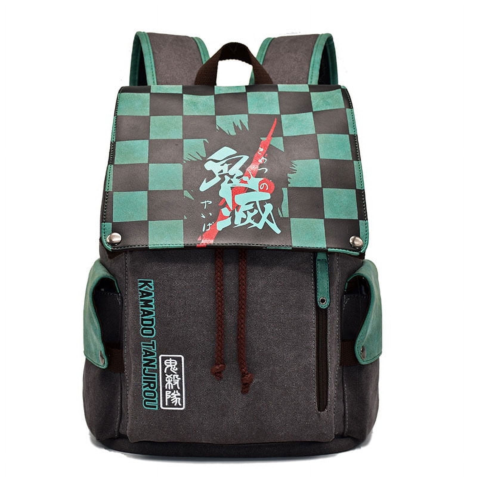 Demon Slayer Backpacks,Canvas Anime Print Double Shoulder Backpack ...