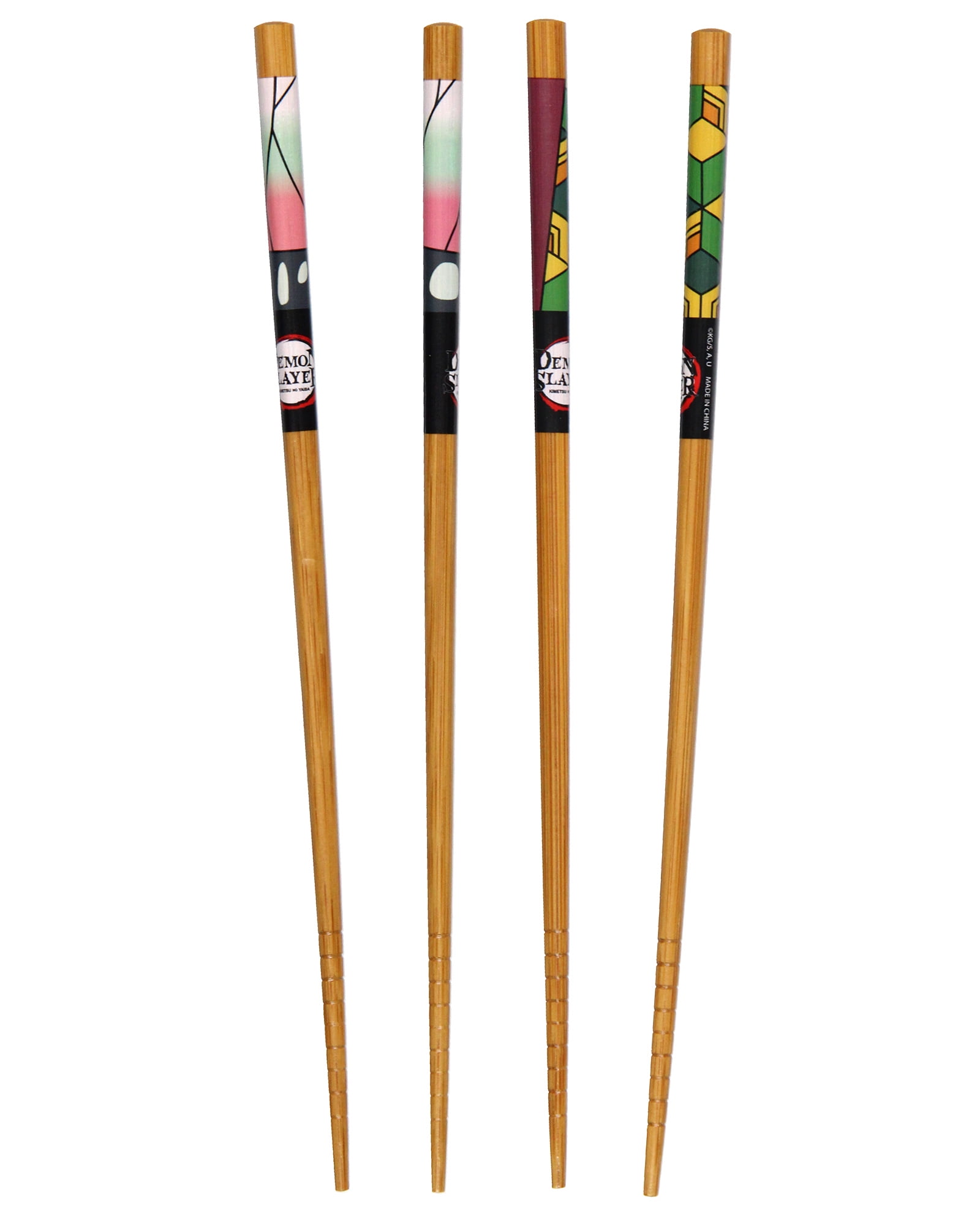 Demon Slayer Bamboo 2 Pairs Collectible Anime Chopsticks 8.85 Inches ...