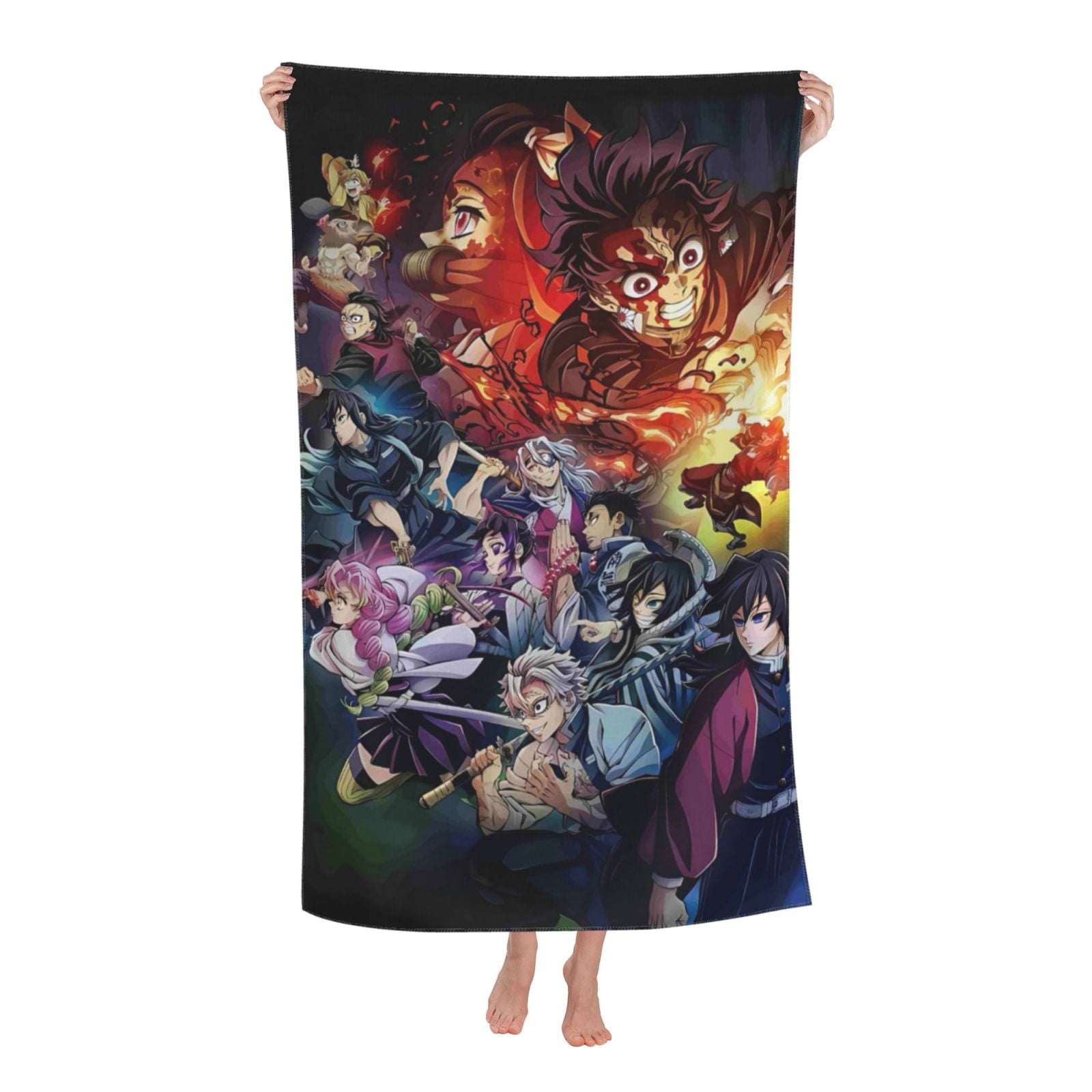 Demon Slayer Bath Towel Anime towels Microfiber Quick Drying Beach ...