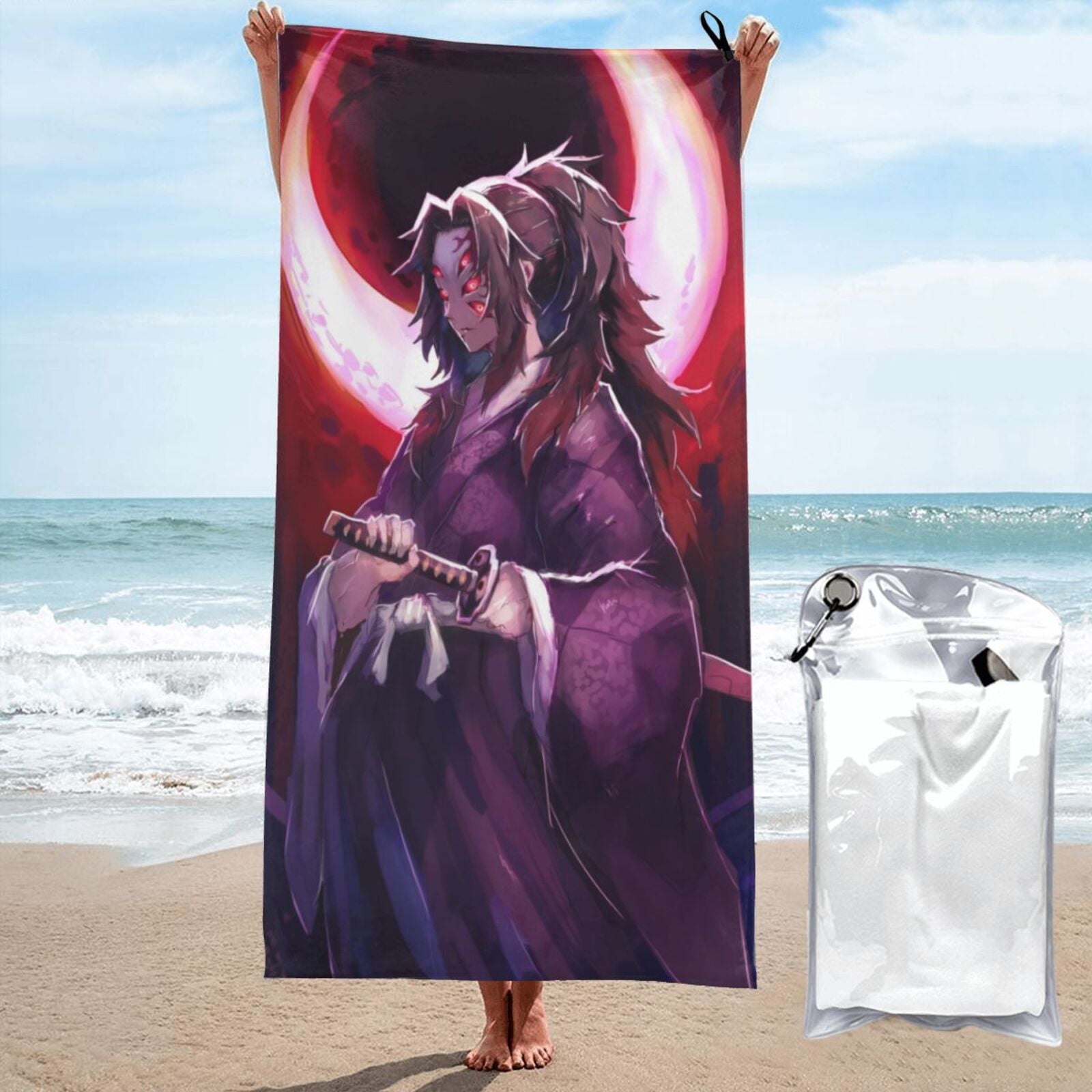 Demon Slayer Beach Towel Absorbent Large Towel 3D Cartoon Towel Fast ...