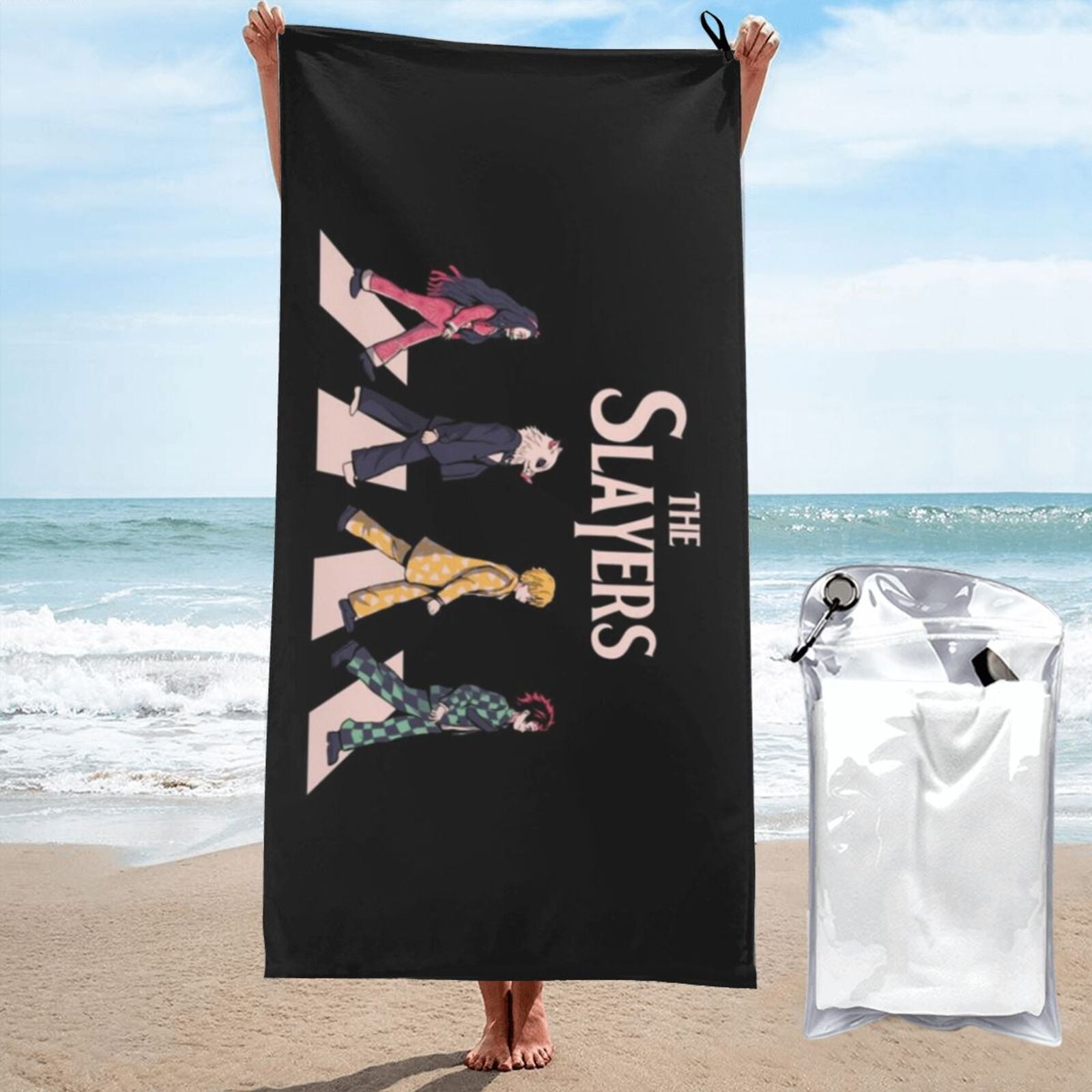 Demon Slayer Beach Towel Absorbent Large Towel 3D Cartoon Towel Fast ...