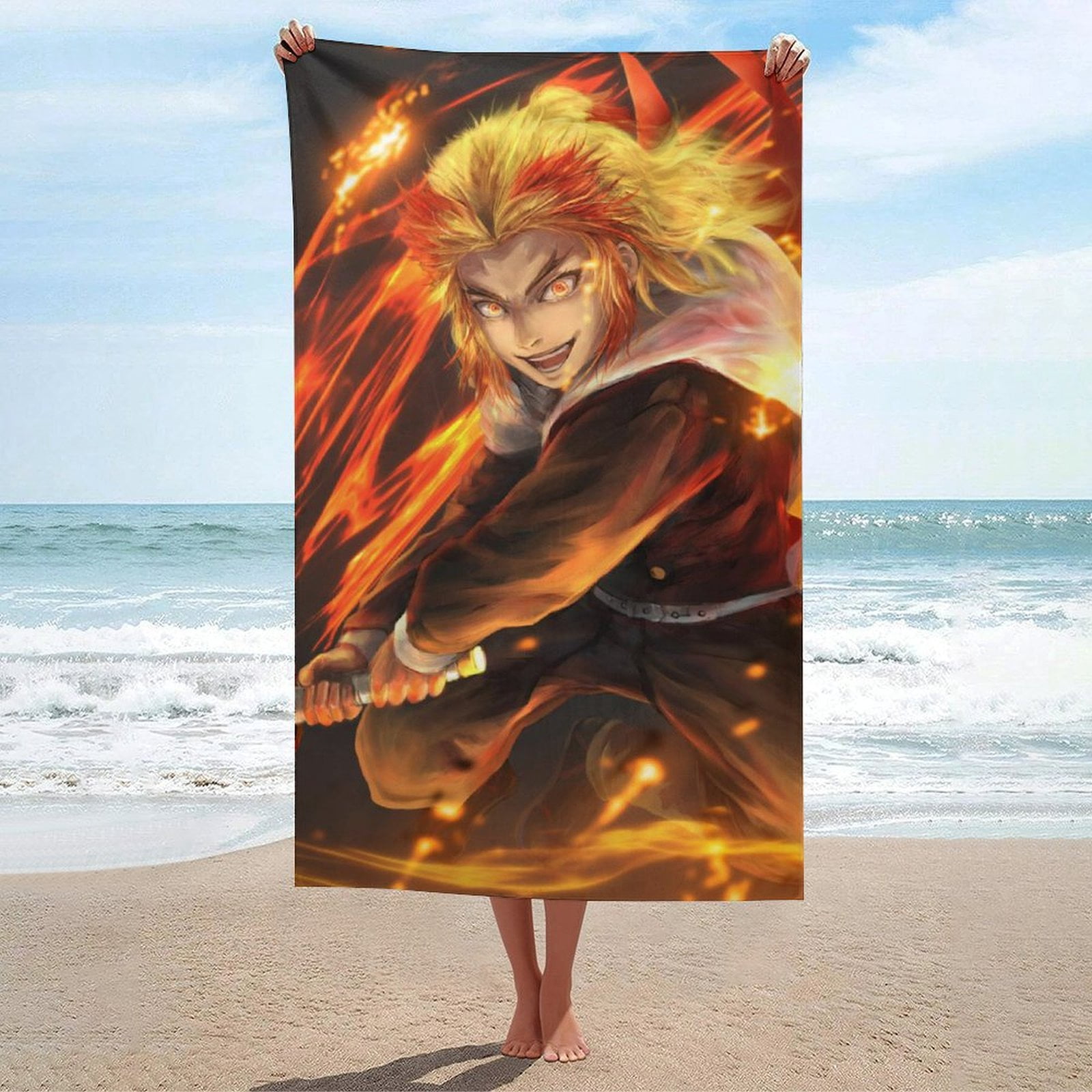 Demon Slayer Beach Towel, Oversized Microfiber Beach Towels, Soft ...