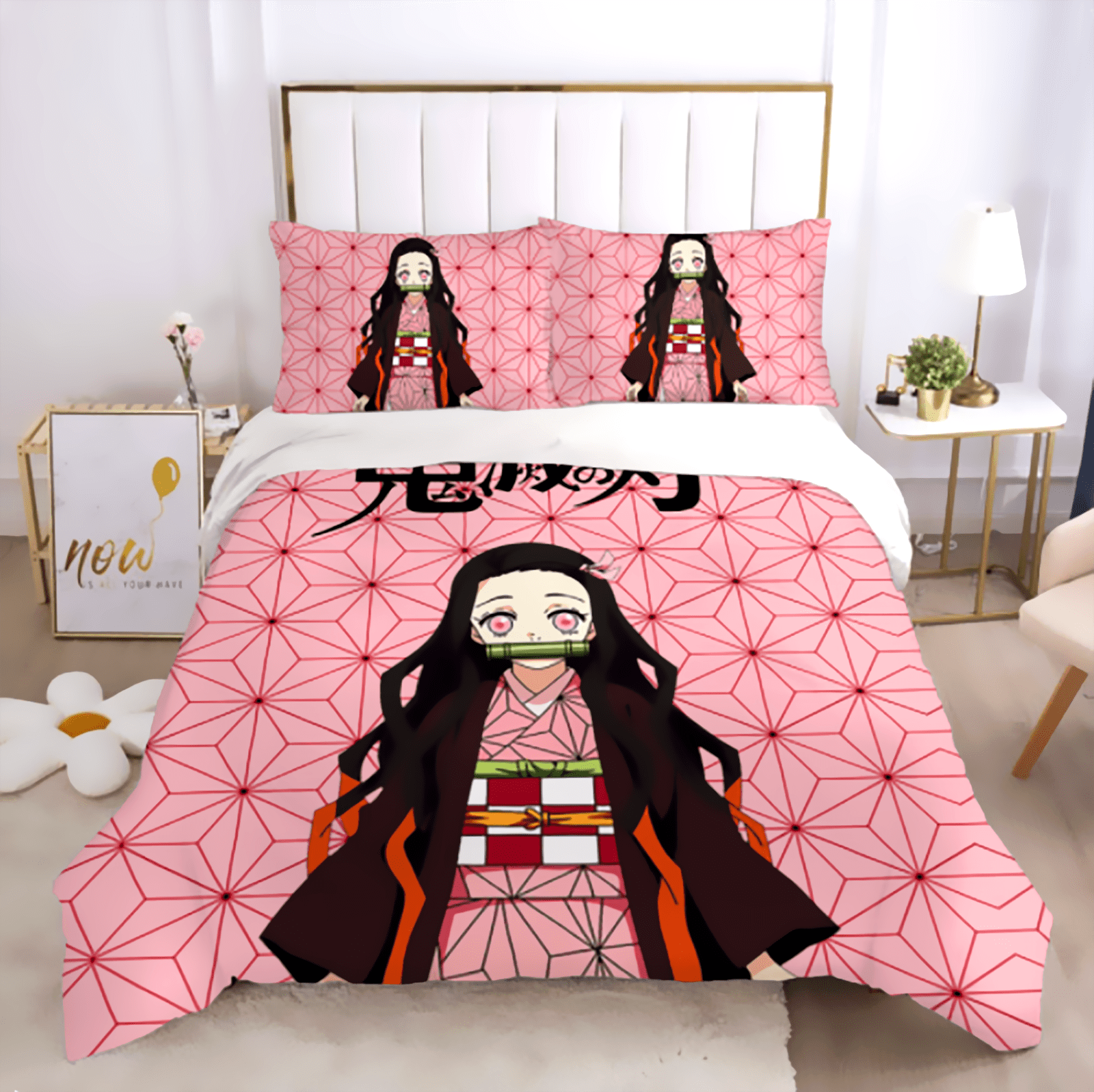 Demon Slayer Bed Duvet CoverKids Adults Anime Bedding Sets Lightweight ...