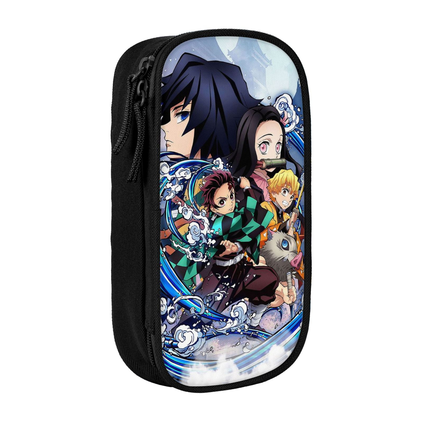 Demon Slayer Big Capacity Pencil Case, Large Pencil Pouch Pen Box Bag ...