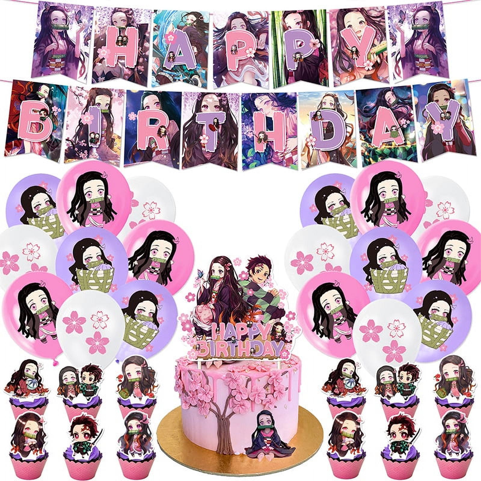 Demon Slayer Birthday Party Decorations Theme Birthday Party Supplies ...
