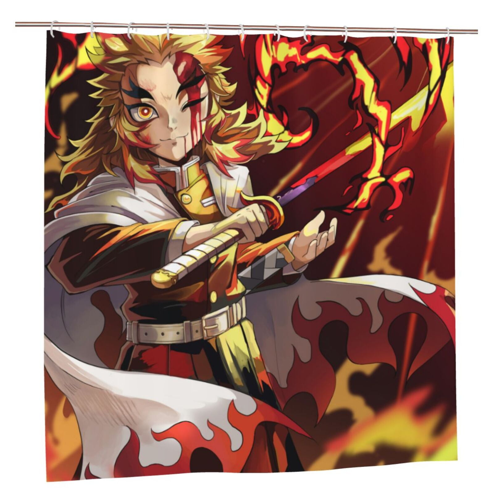 Demon Slayer Blade Waterproof Shower Curtains Bathroom Hotel Quality ...