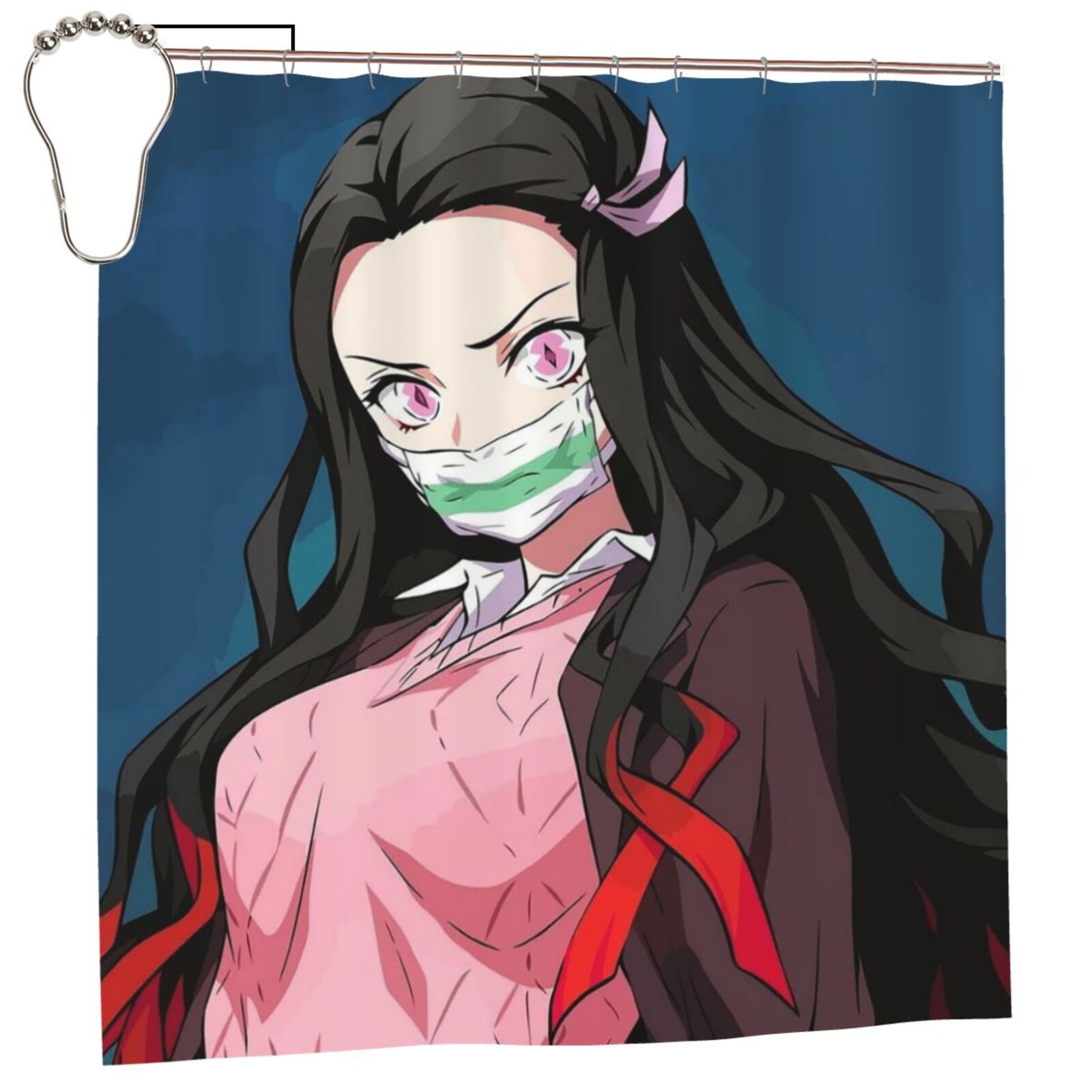 Demon Slayer Blade Waterproof Shower Curtains Bathroom Hotel Quality ...