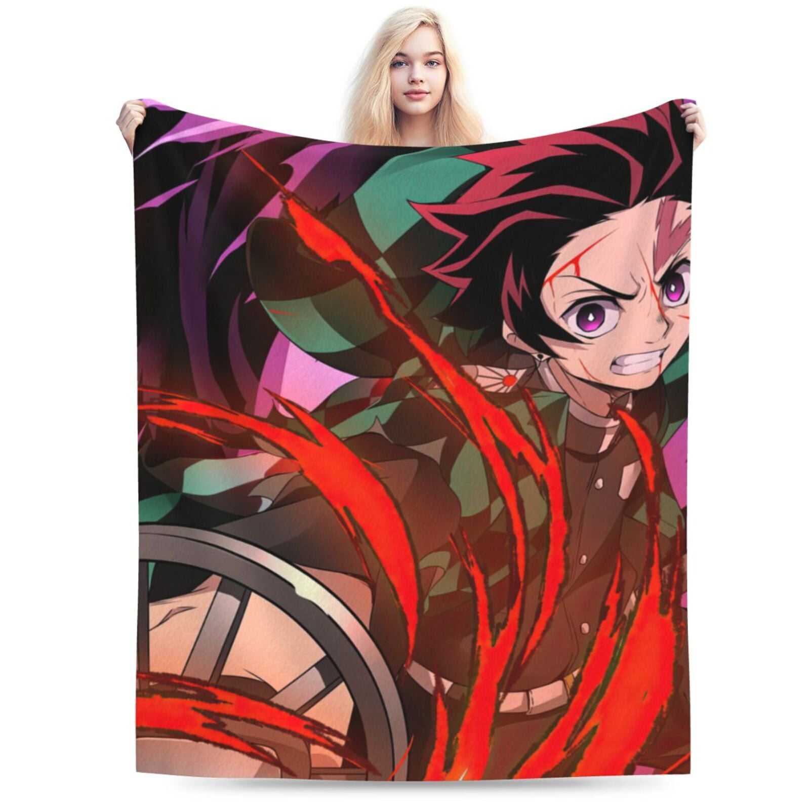 Demon Slayer Blanket, Anime Throw Blanket, Cozy Soft Lightweight ...