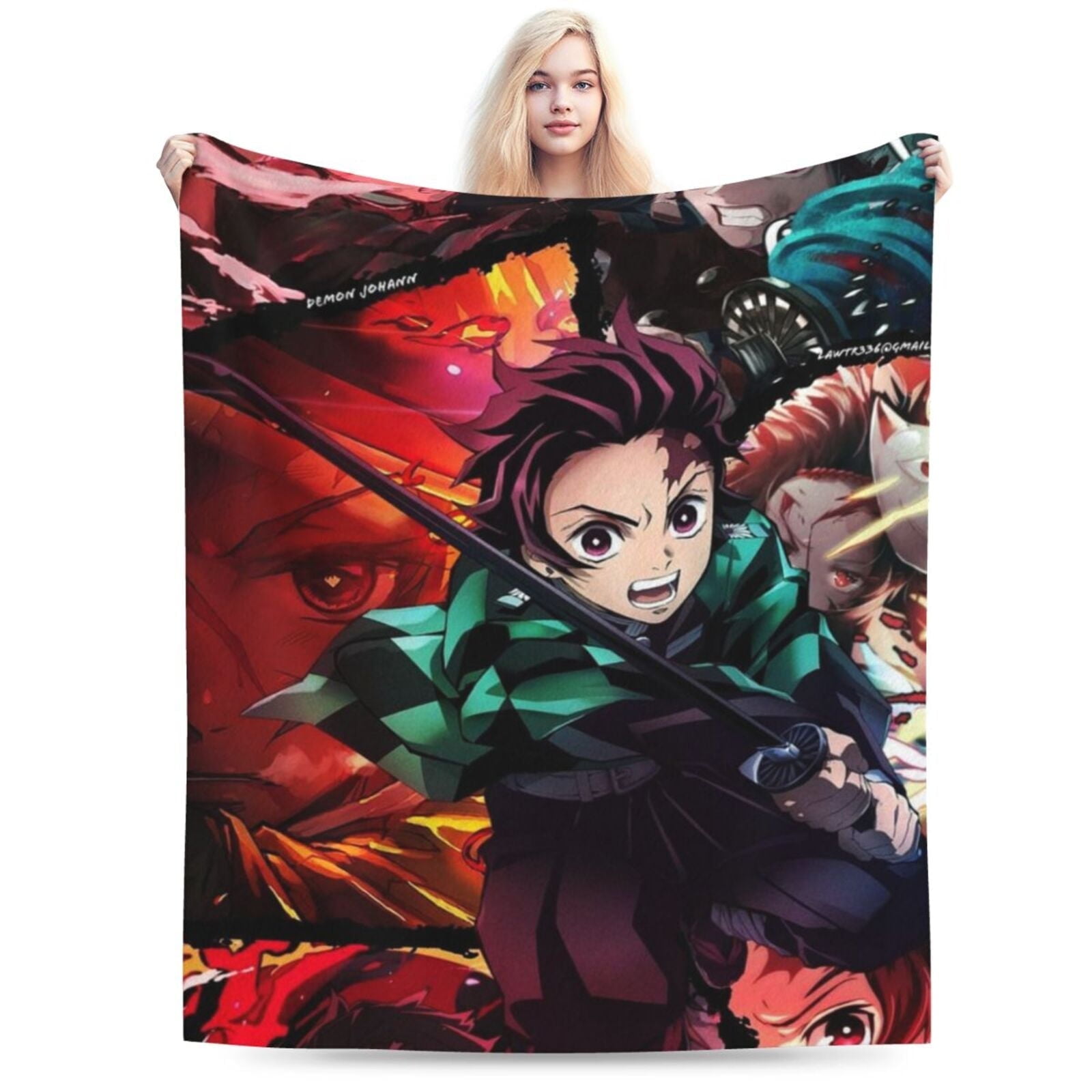 Demon Slayer Blanket, Anime Throw Blanket, Cozy Soft Lightweight ...