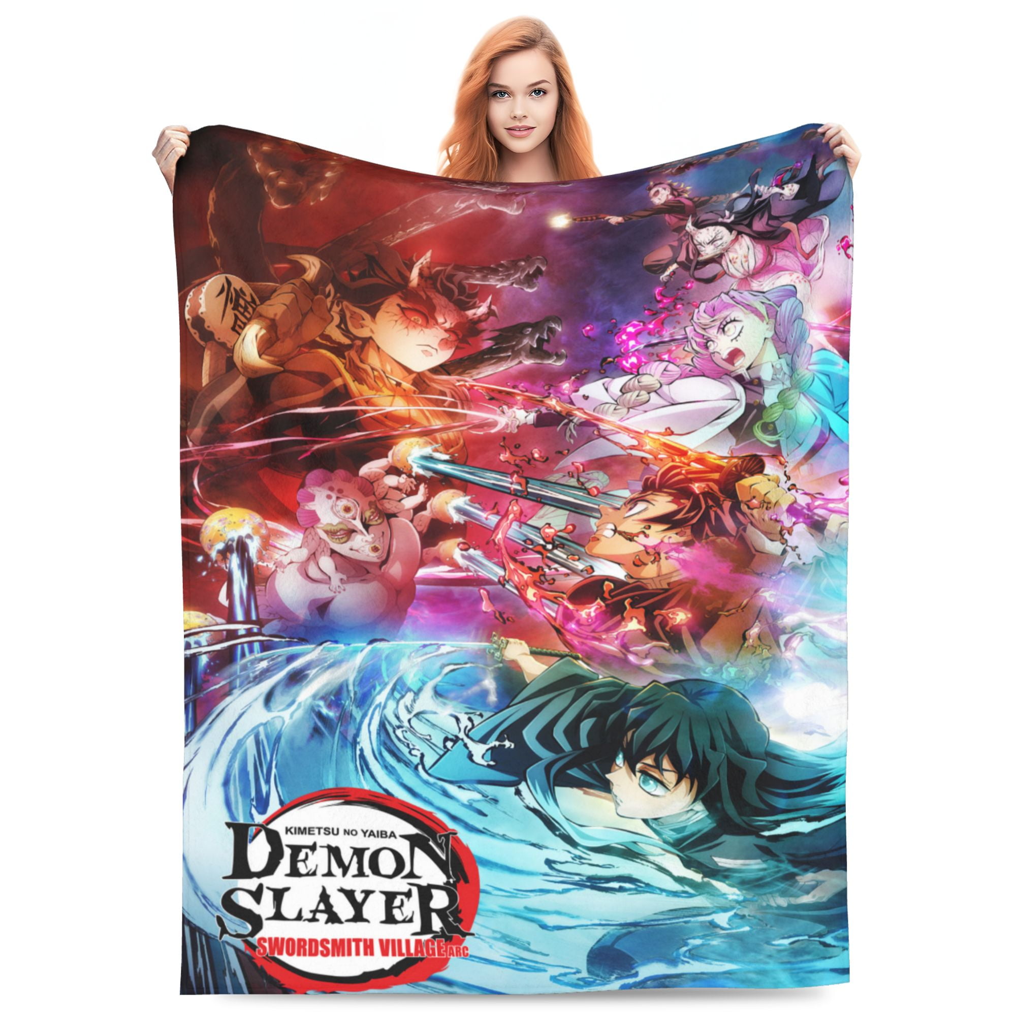 Demon Slayer Blanket Lightweight Throw Blanket Flannel Fleece ...