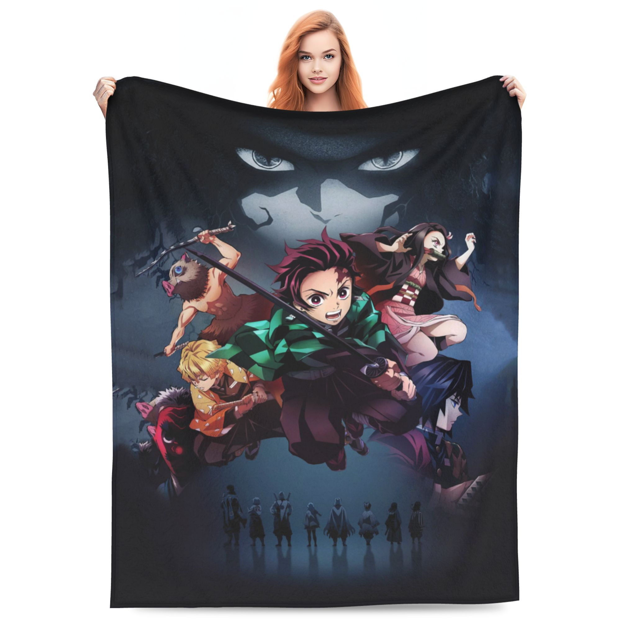 Demon Slayer Blanket Lightweight Throw Blanket Flannel Fleece ...