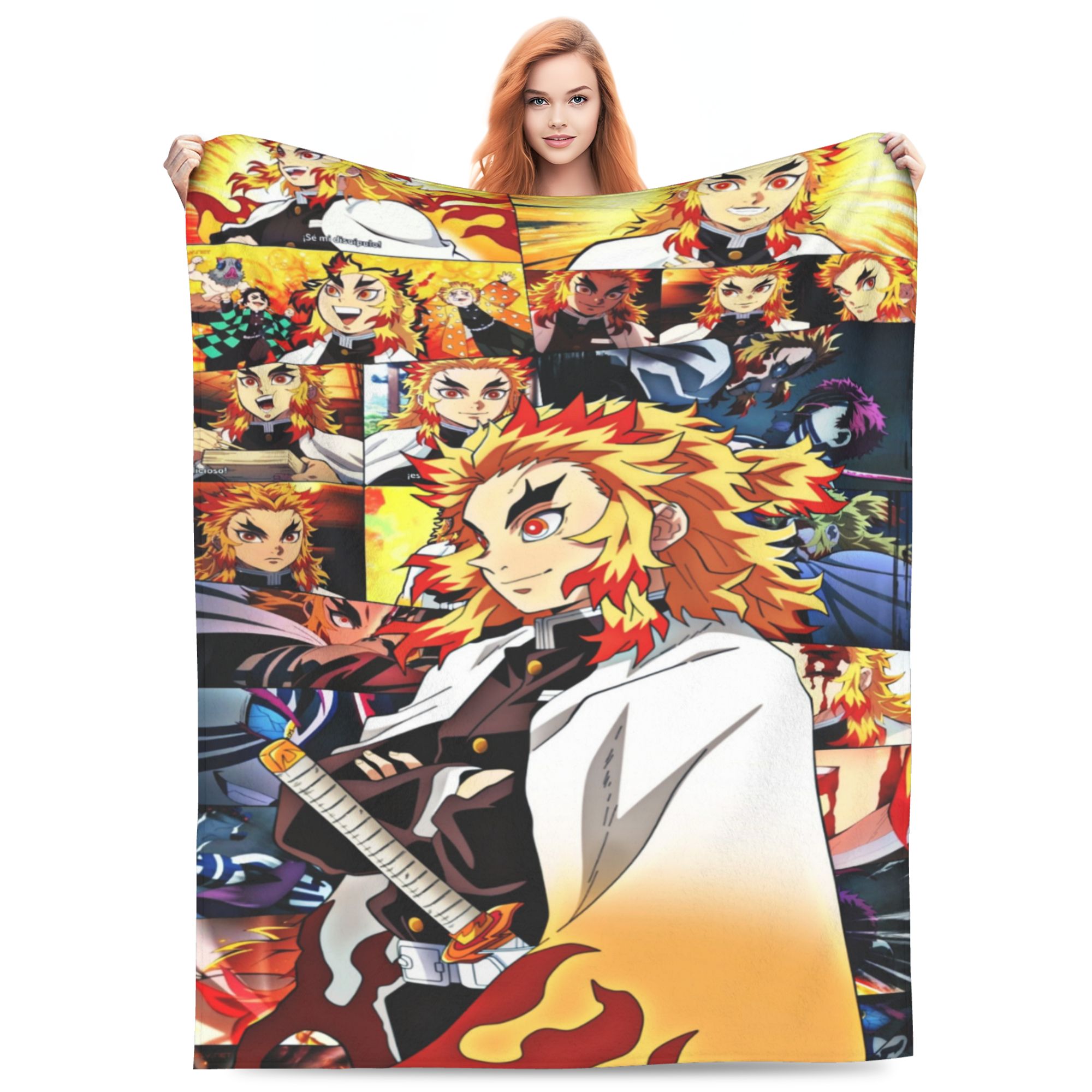 Demon Slayer Blanket Lightweight Throw Blanket Flannel Fleece ...
