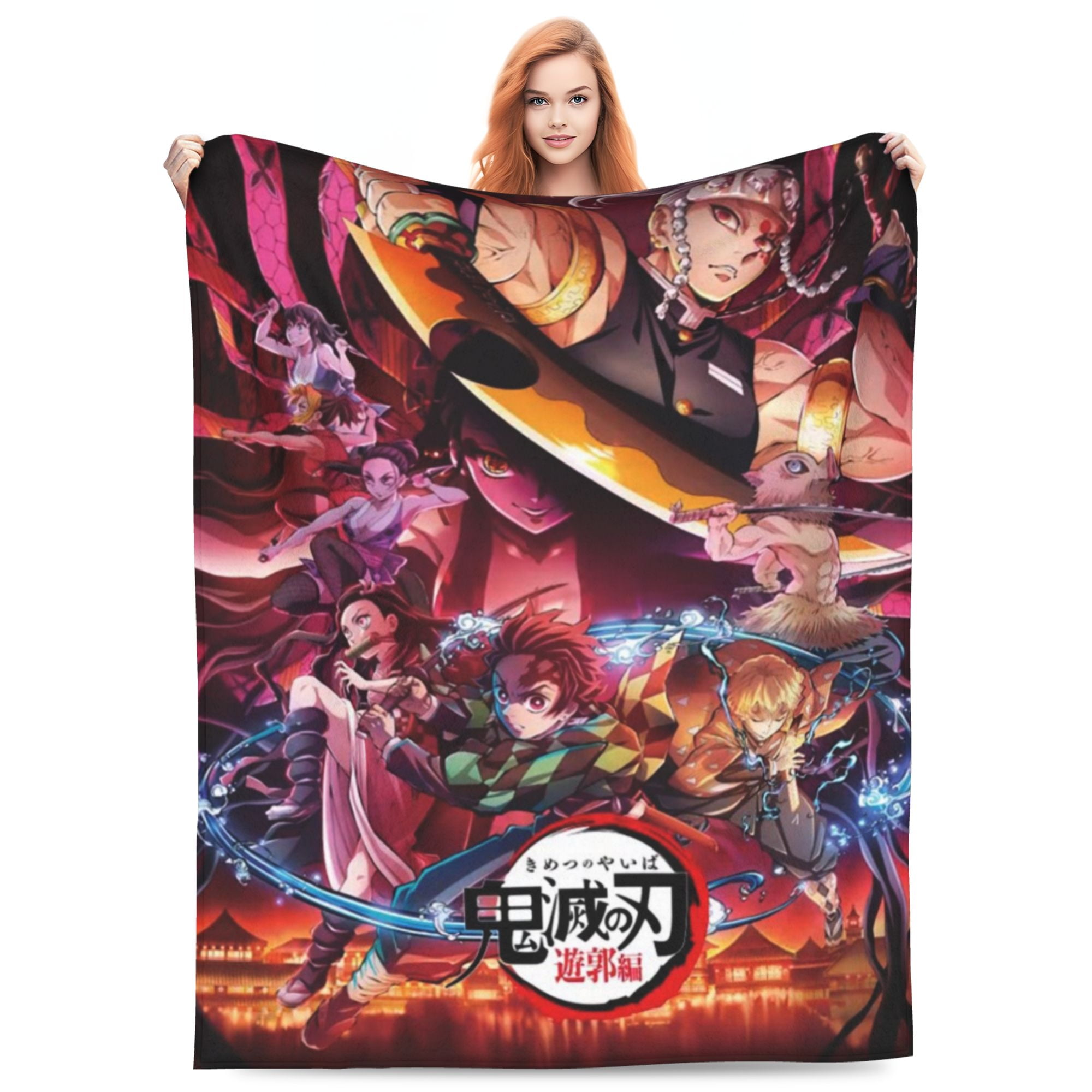 Demon Slayer Blanket Lightweight Throw Blanket Flannel Fleece ...