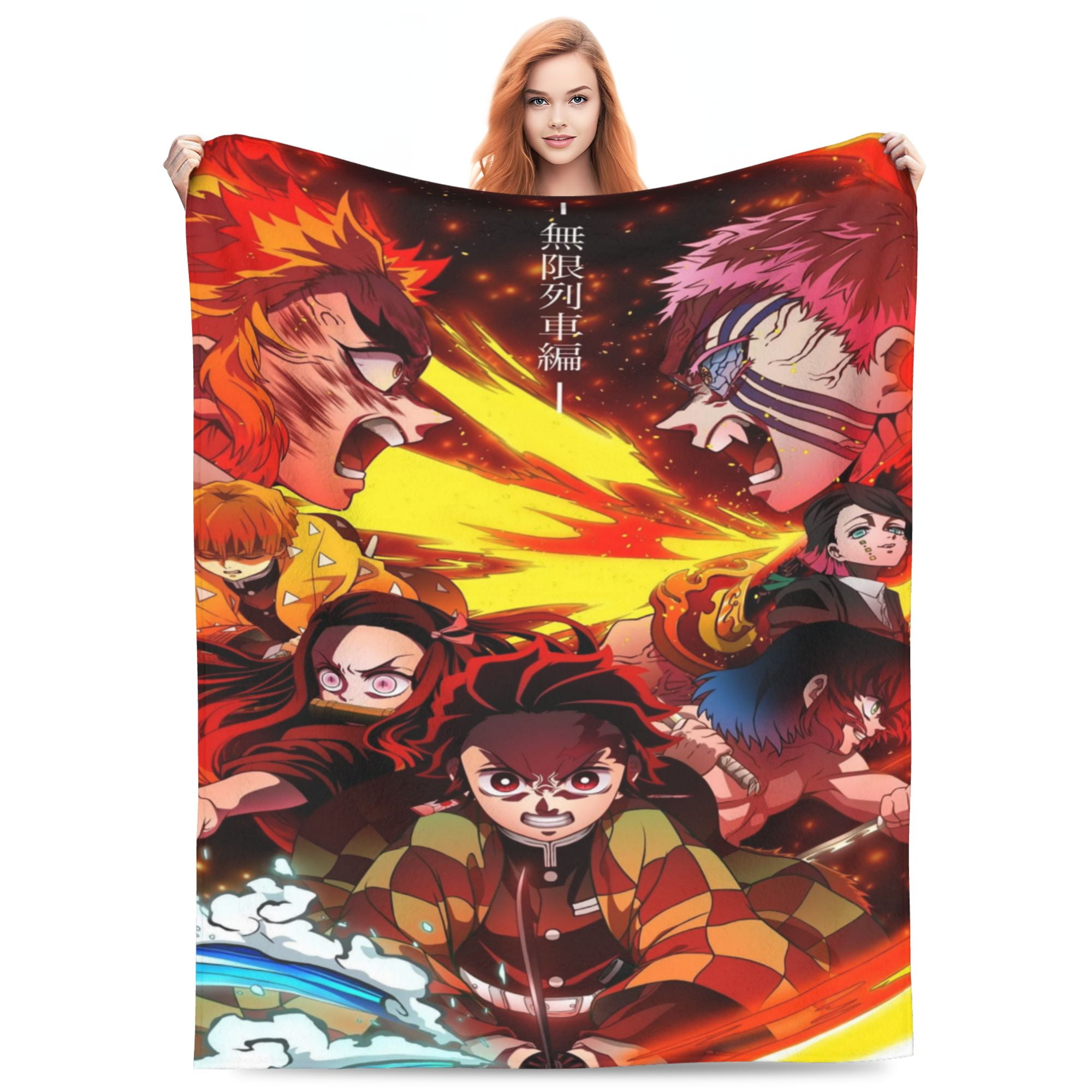 Demon Slayer Blanket Lightweight Throw Blanket Flannel Fleece ...