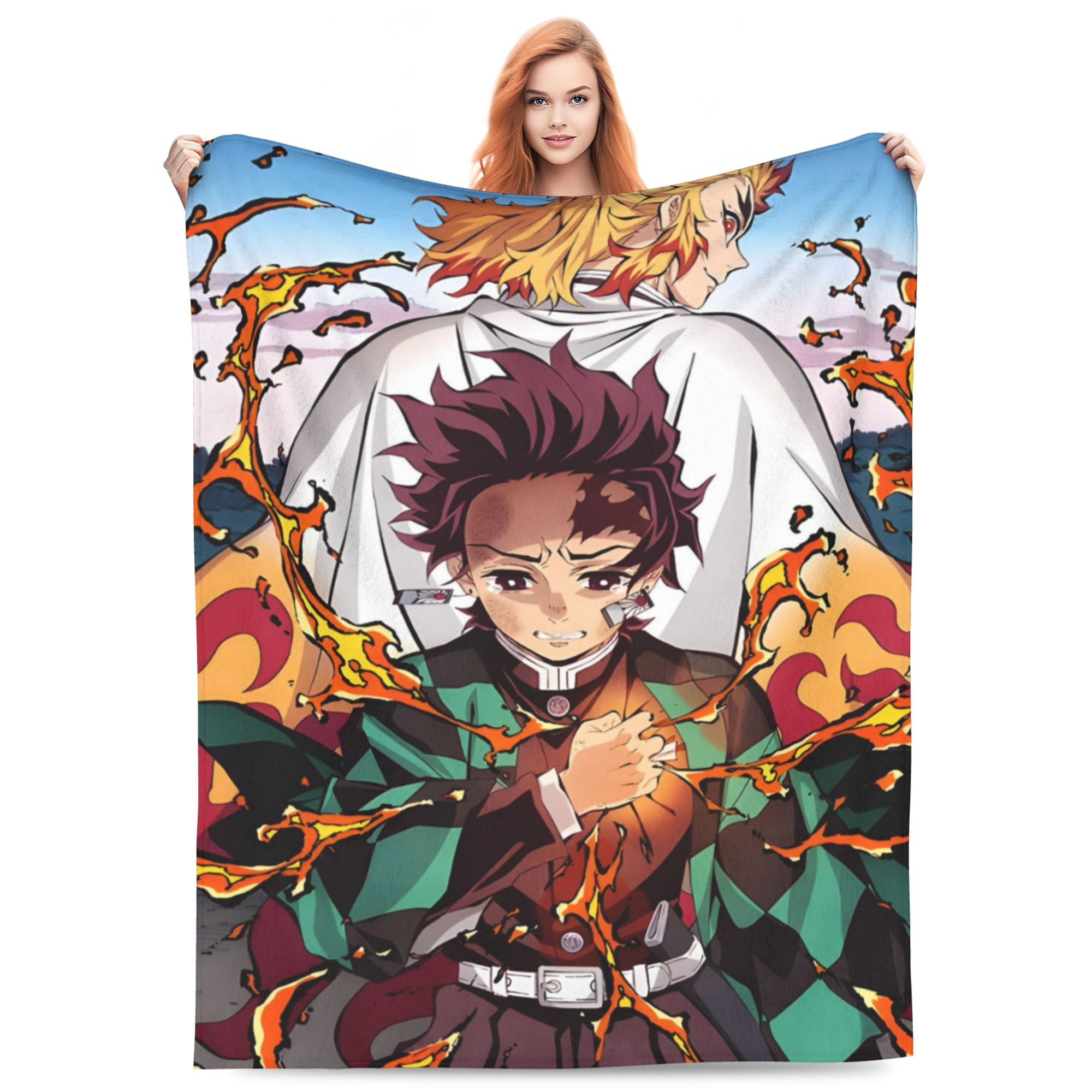Demon Slayer Blanket Lightweight Throw Blanket Flannel Fleece ...