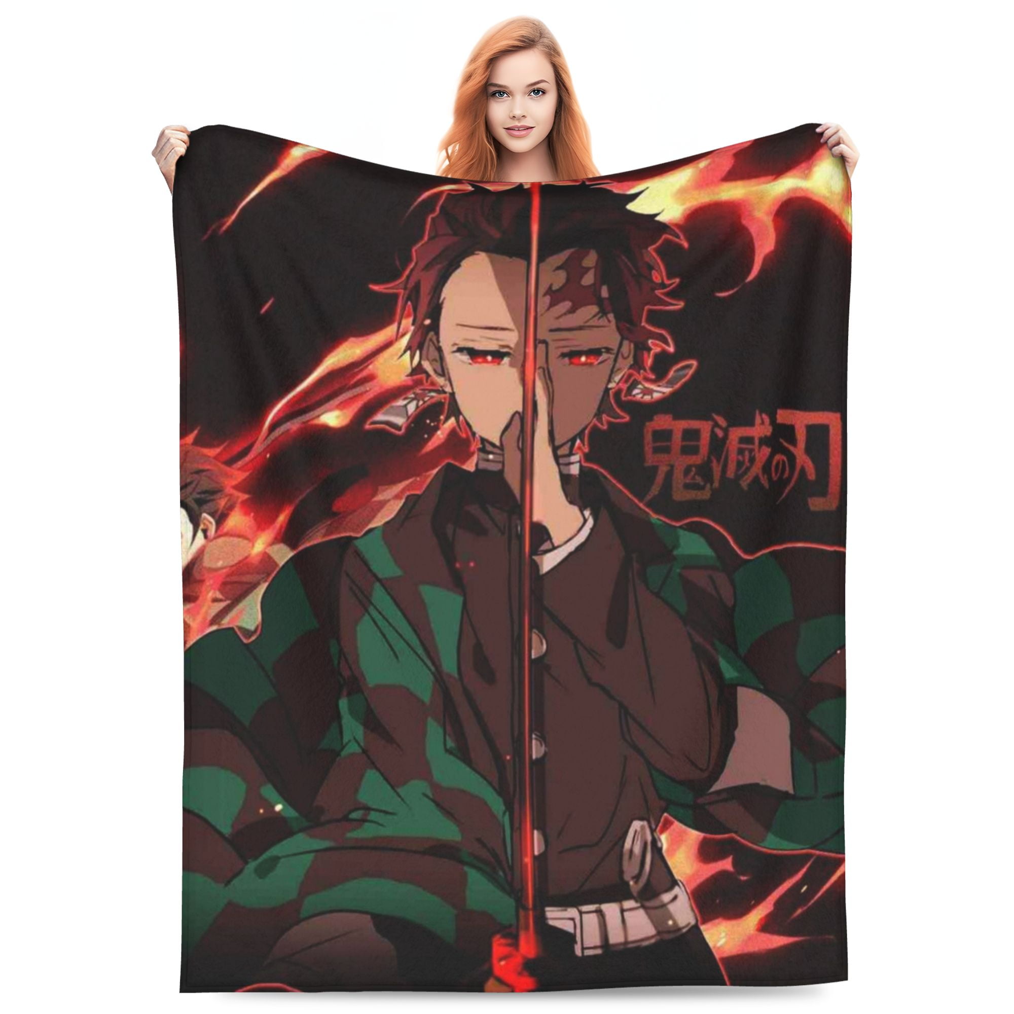 Demon Slayer Blanket Lightweight Throw Blanket Flannel Fleece ...