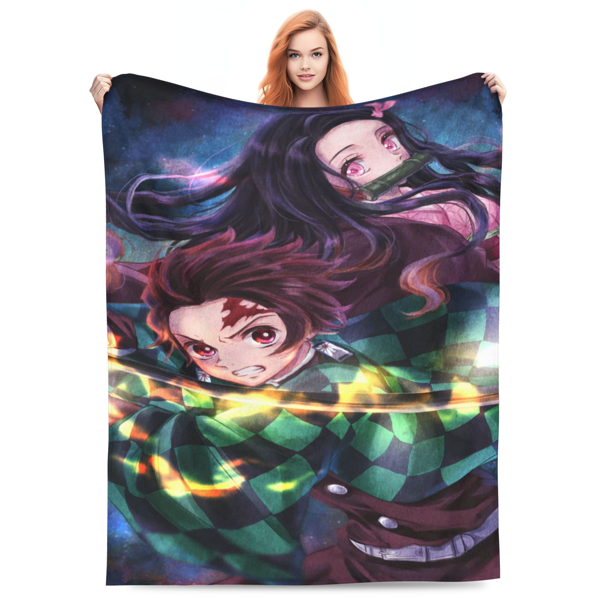 Demon Slayer Blanket Lightweight Throw Blanket Flannel Fleece ...