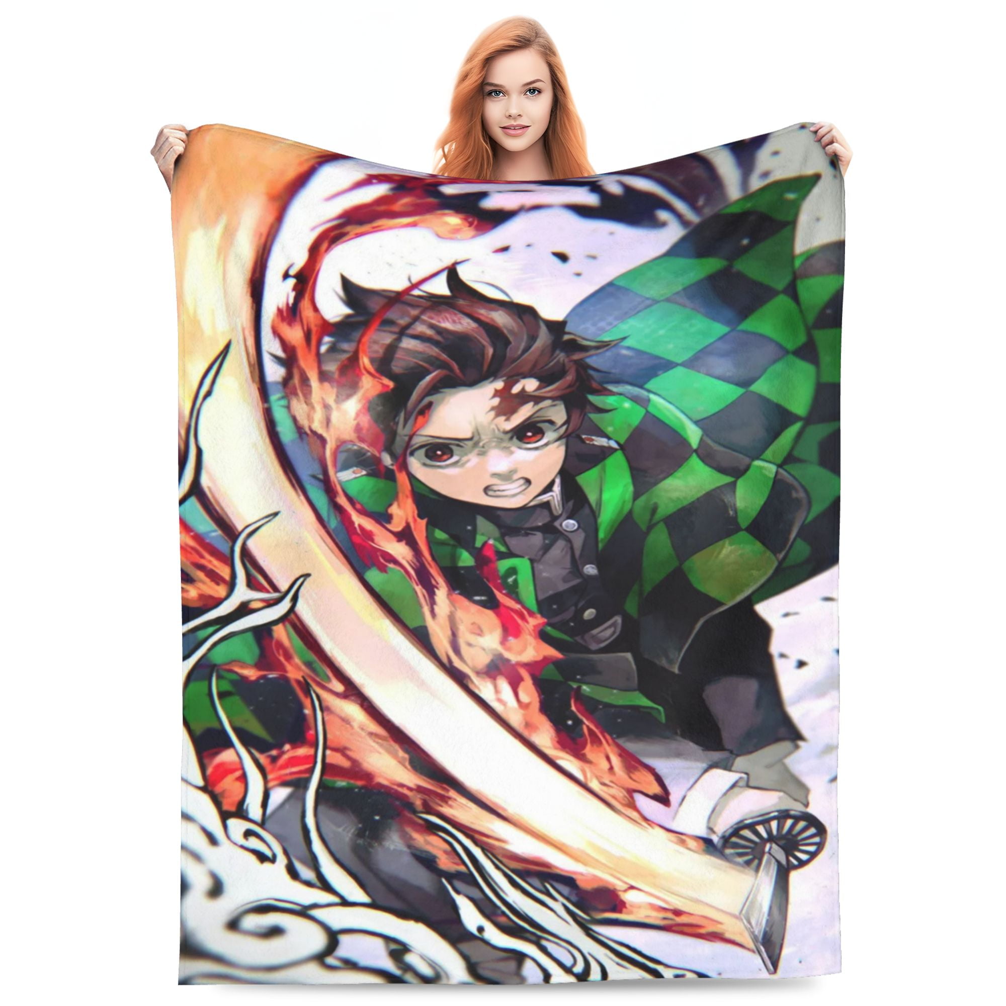 Demon Slayer Blanket Lightweight Throw Blanket Flannel Fleece ...
