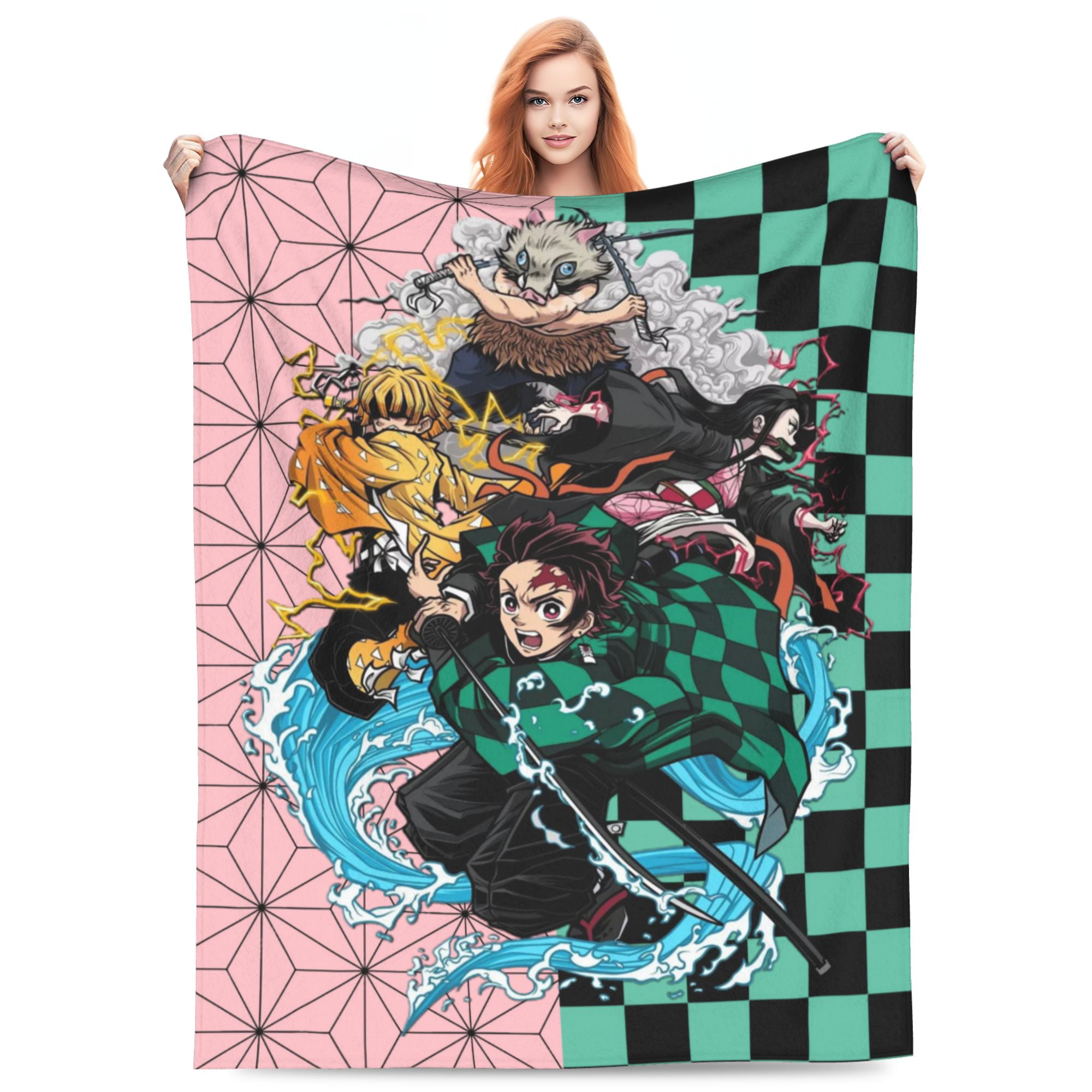 Demon Slayer Blanket Lightweight Throw Blanket Flannel Fleece ...