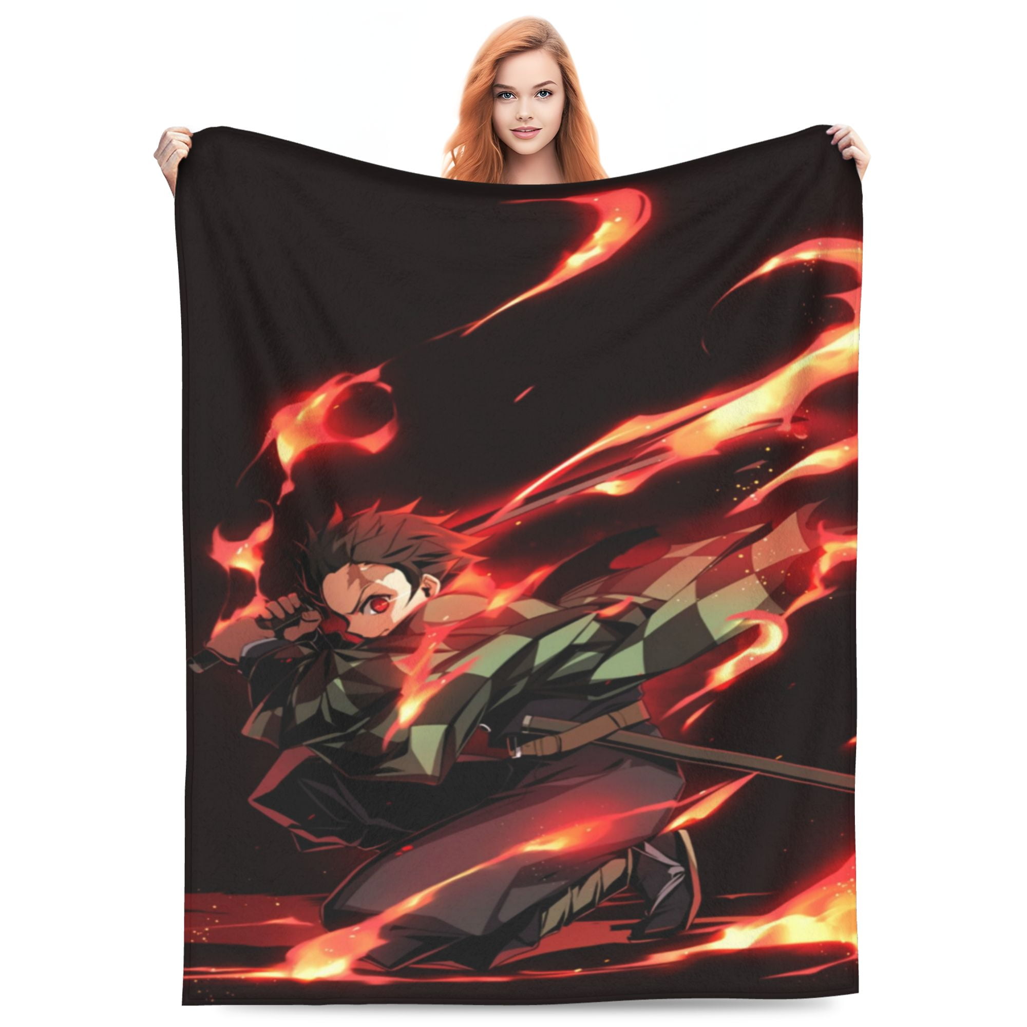 Demon Slayer Blanket Lightweight Throw Blanket Flannel Fleece ...