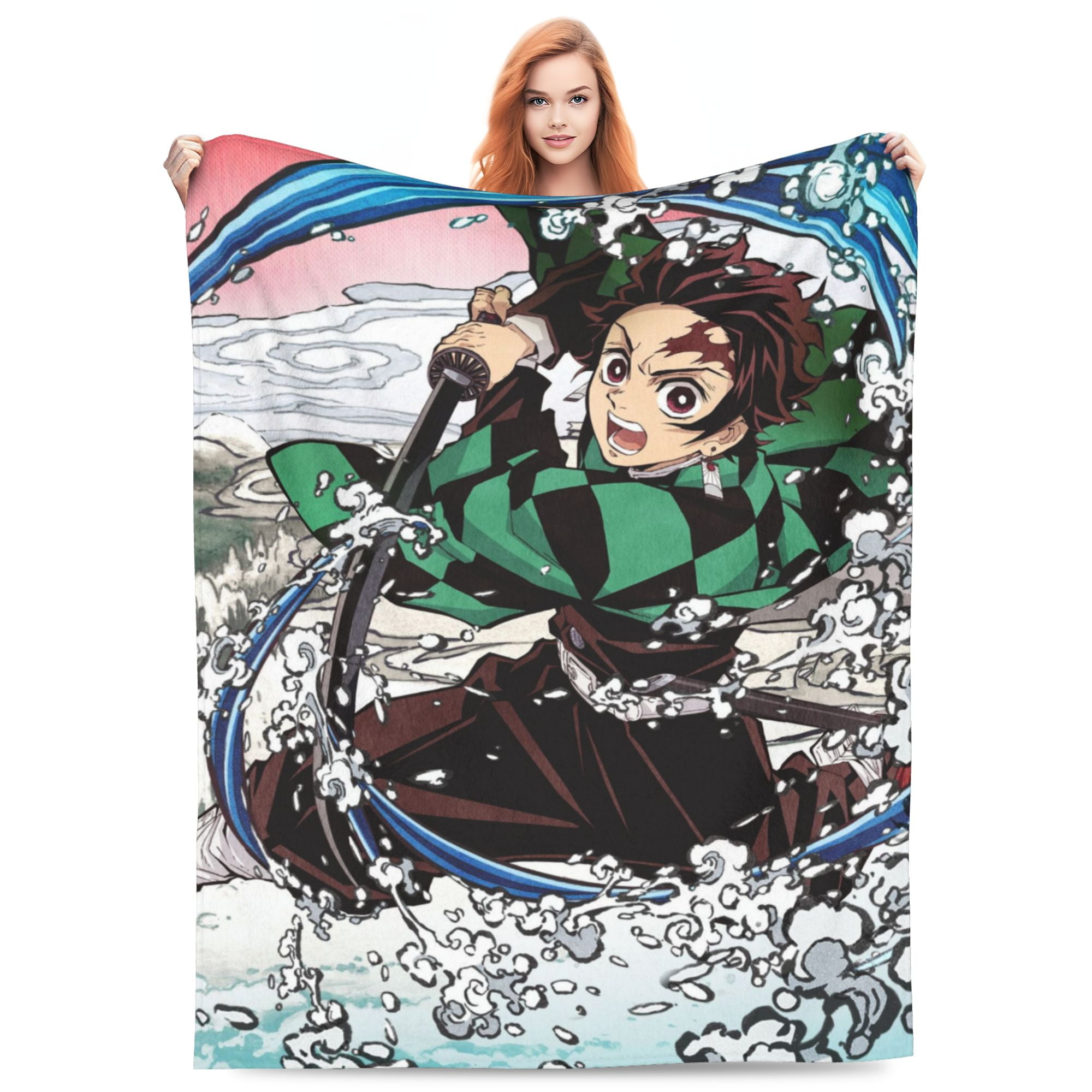 Demon Slayer Blanket Lightweight Throw Blanket Flannel Fleece ...