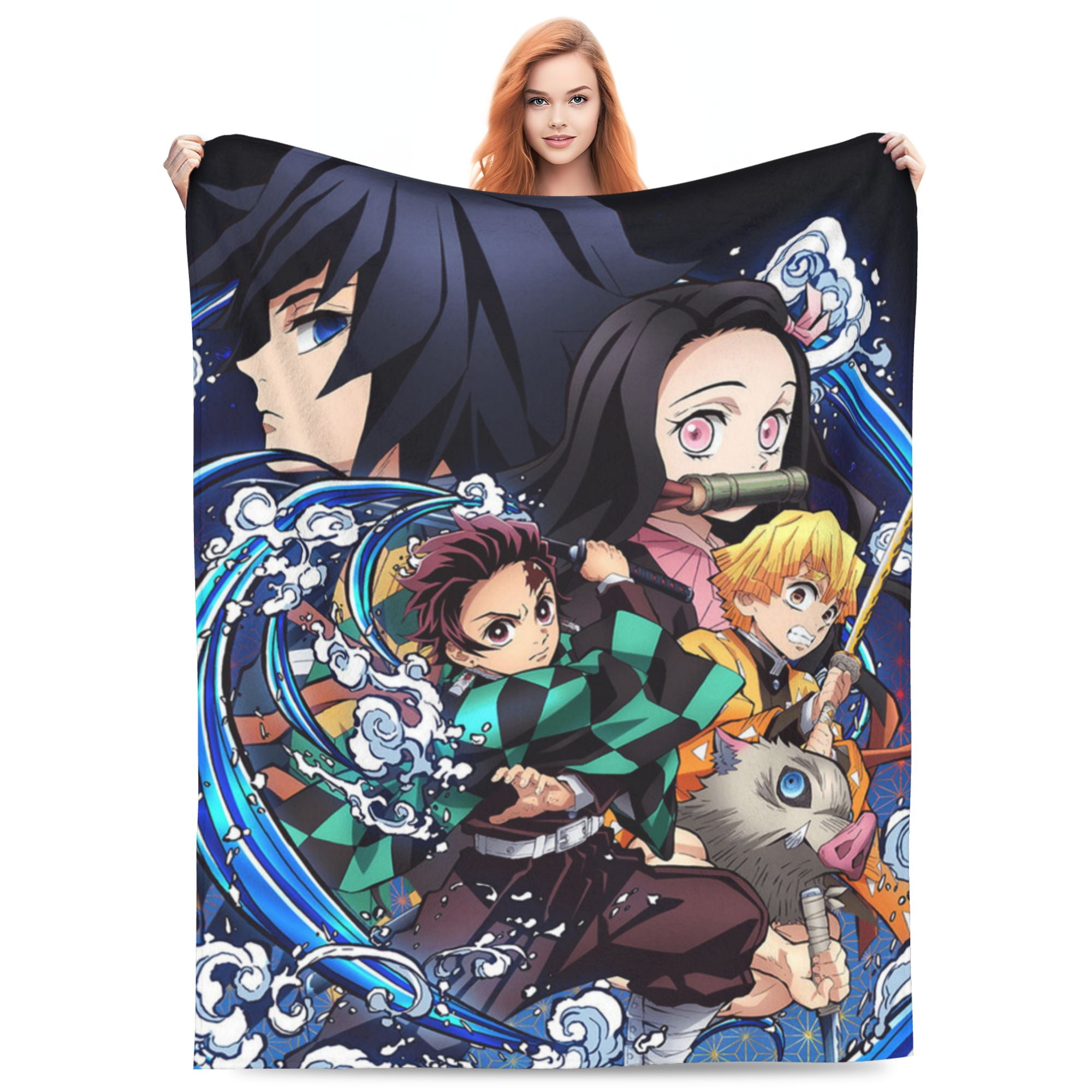 Demon Slayer Blanket Lightweight Throw Blanket Flannel Fleece ...