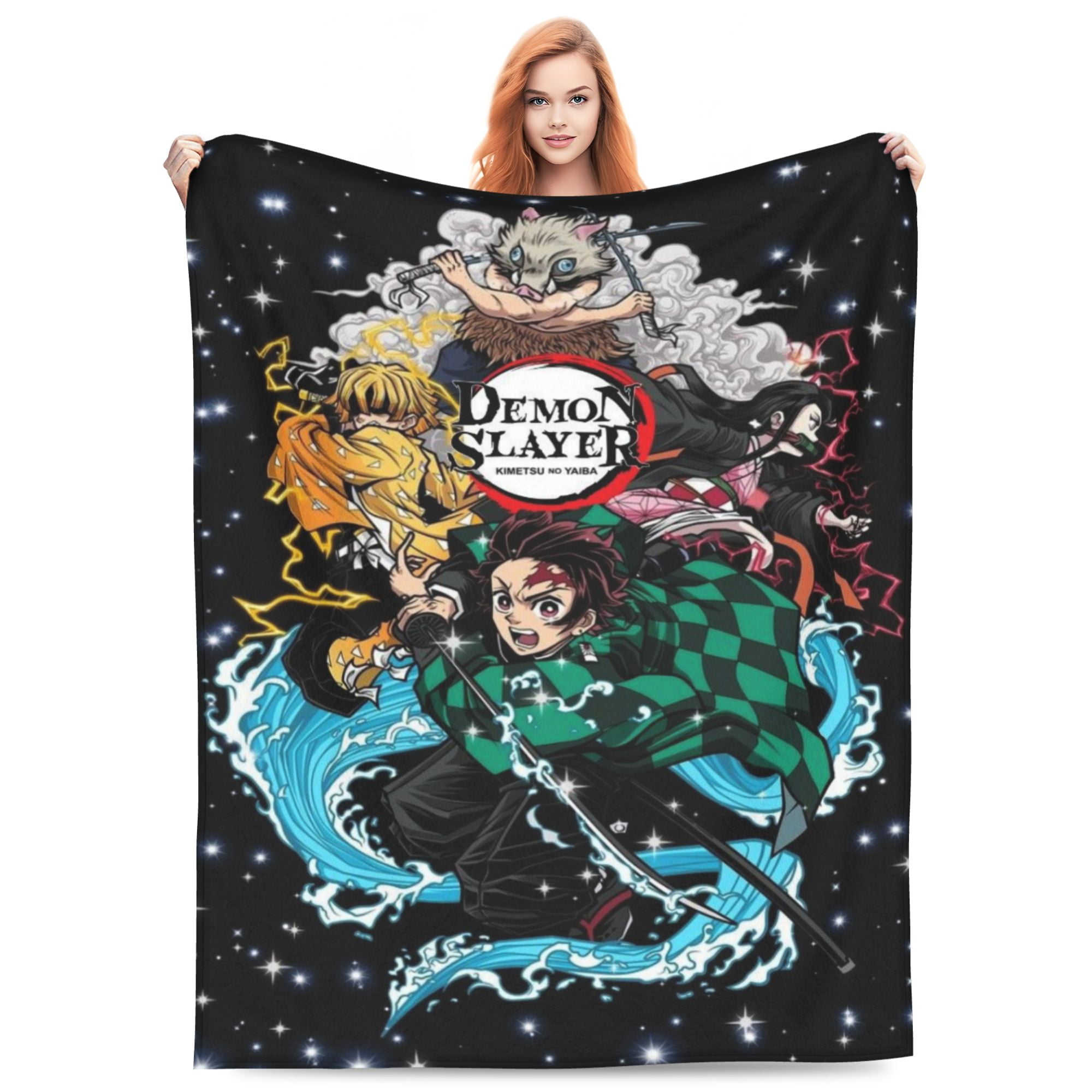 Demon Slayer Blanket Lightweight Throw Blanket Flannel Fleece ...